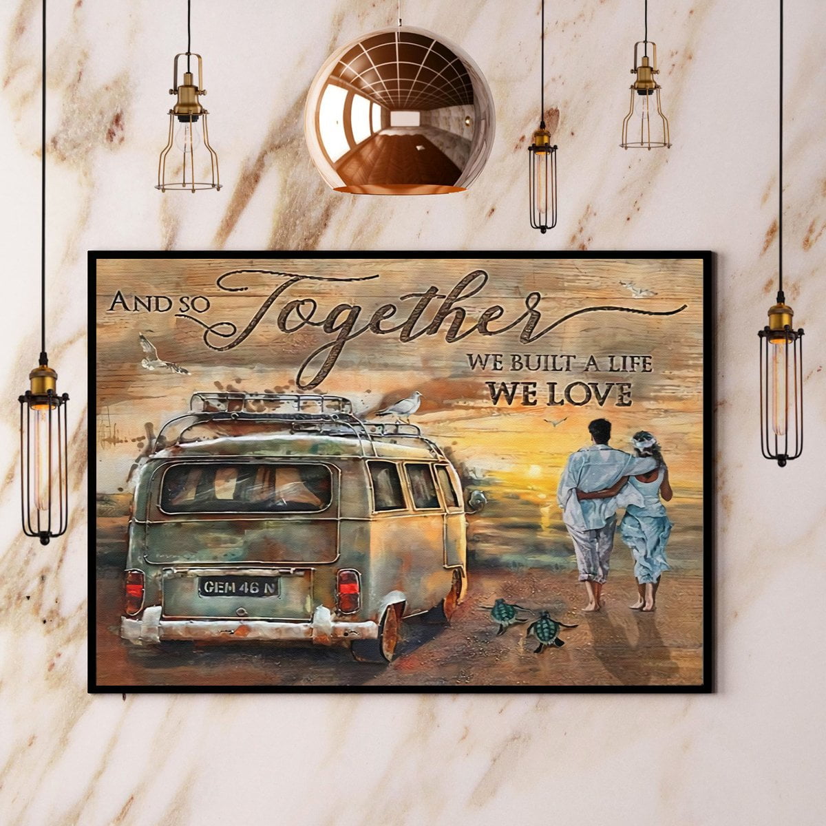 Beach Together We Built The Life We Love Paper Poster No Frame Matte ...