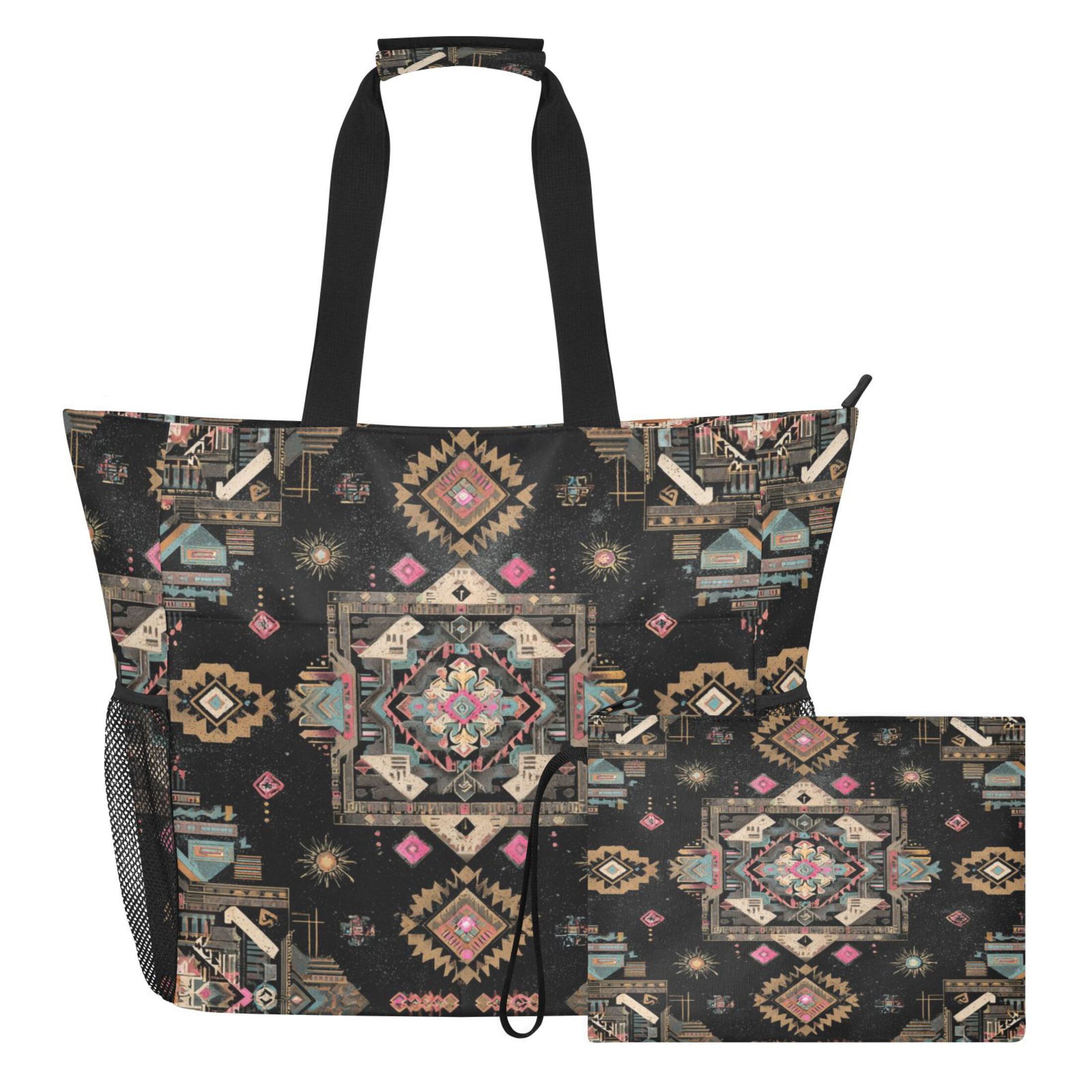 Beach Tote Bag with Waterproof Wet Pocket & Detachable Pouch for Pool ...