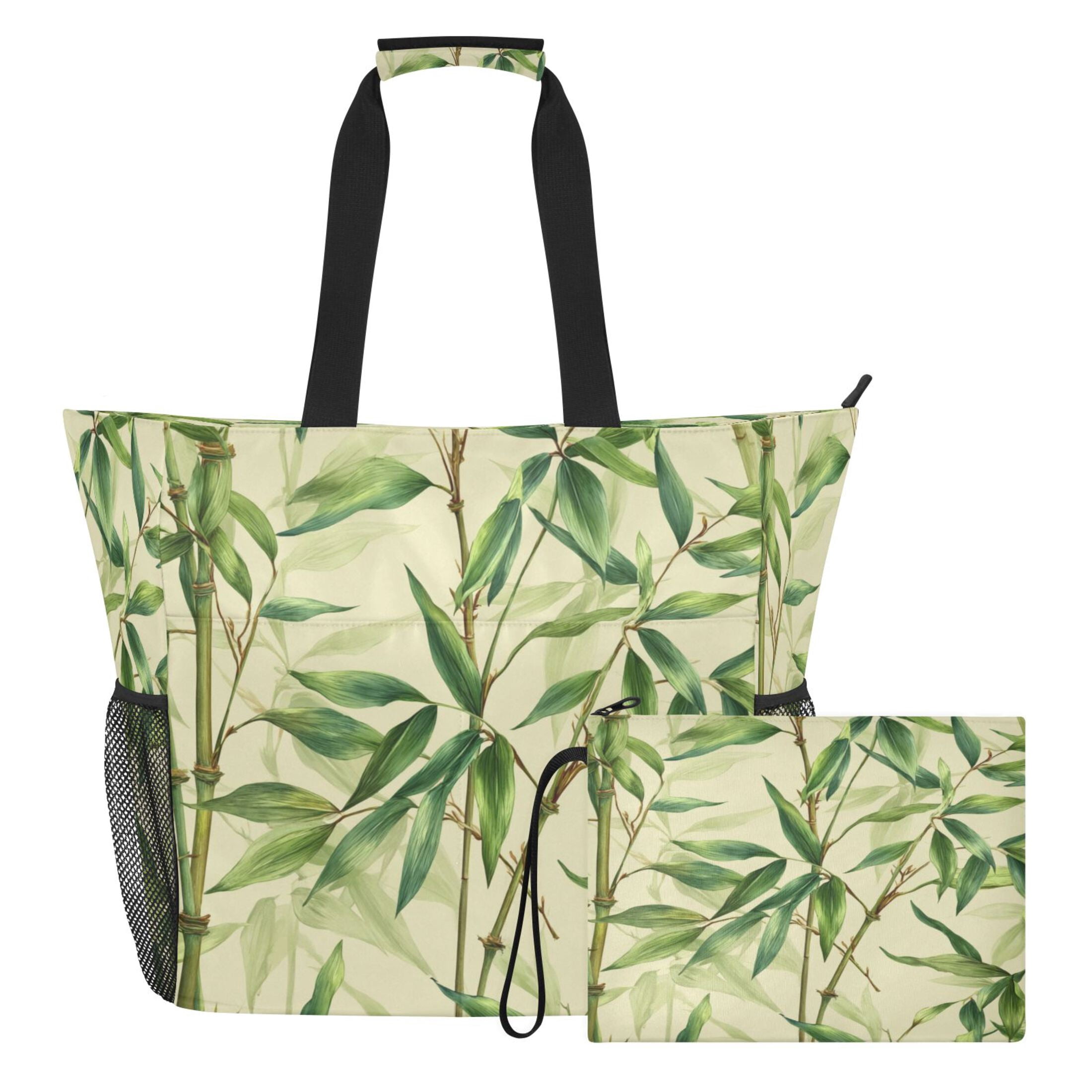 Beach Tote Bag with Waterproof Wet Pocket & Detachable Pouch for Pool ...
