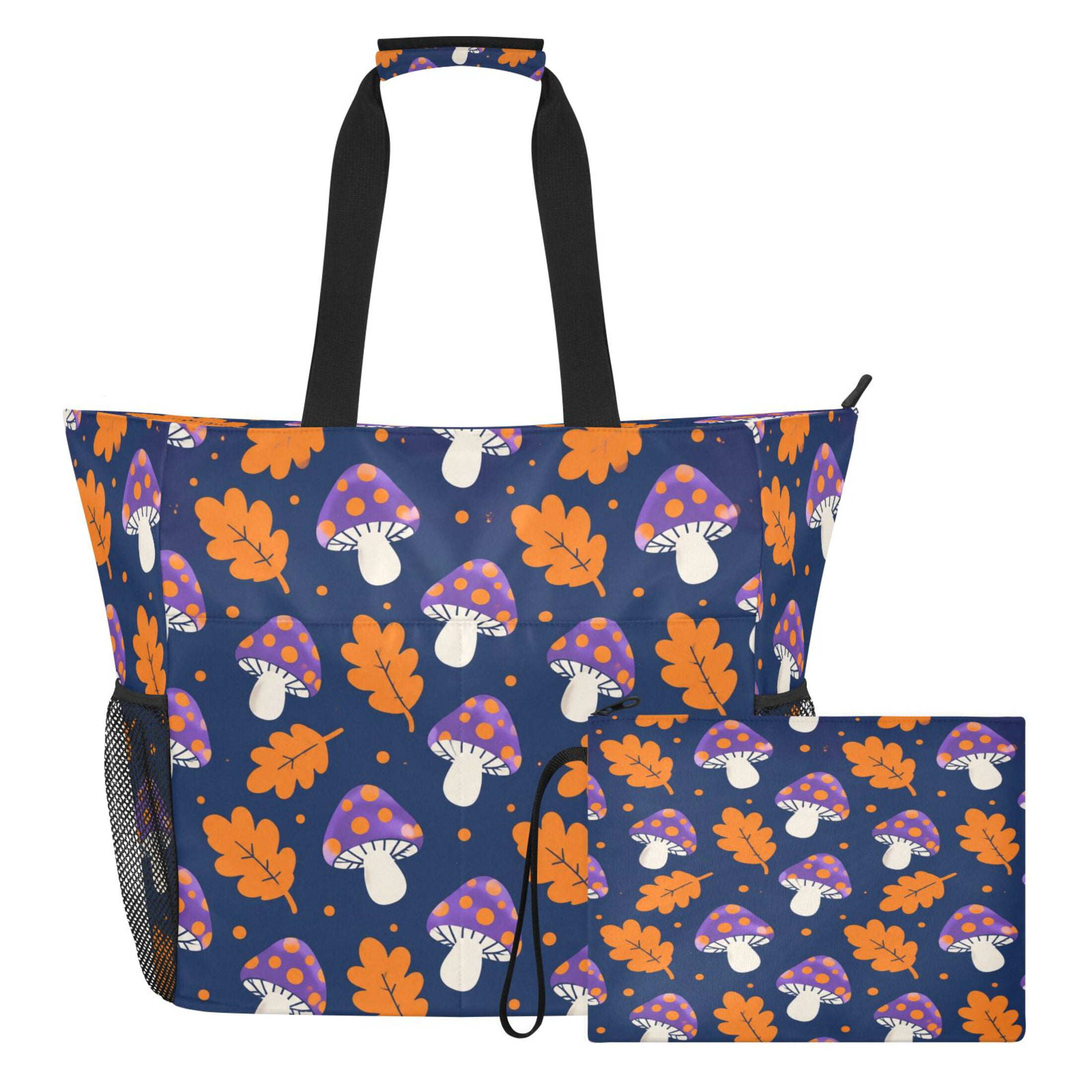 Beach Tote Bag with Waterproof Wet Pocket & Detachable Pouch for Pool ...