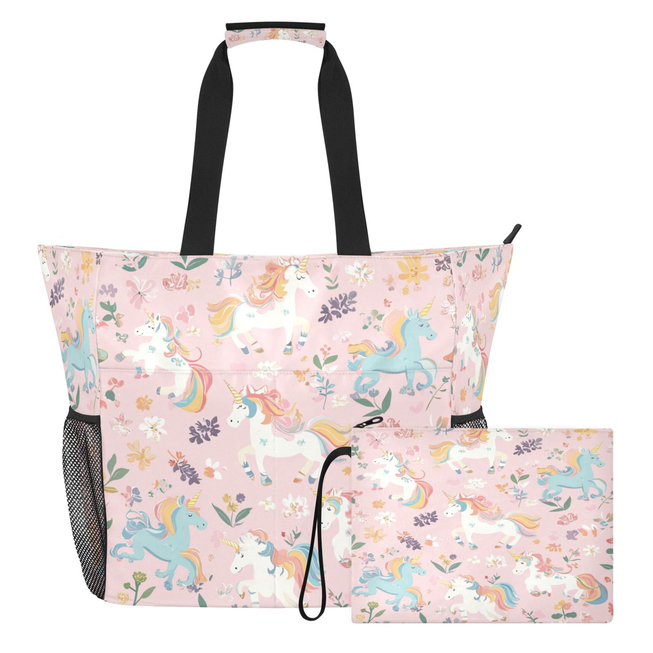 Beach Tote Bag with Waterproof Wet Pocket & Detachable Pouch for Pool ...