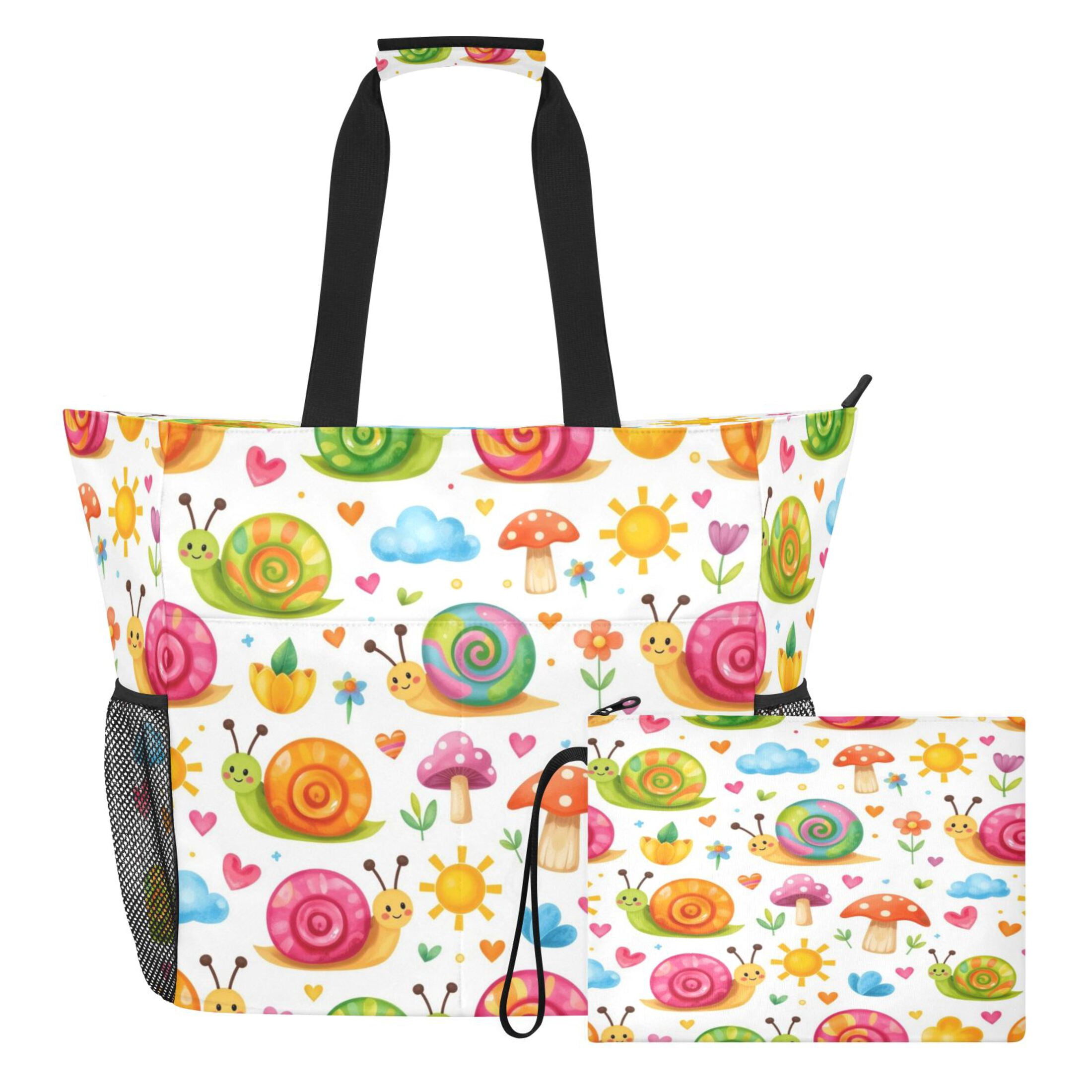 Beach Tote Bag with Waterproof Wet Pocket & Detachable Pouch for Pool ...