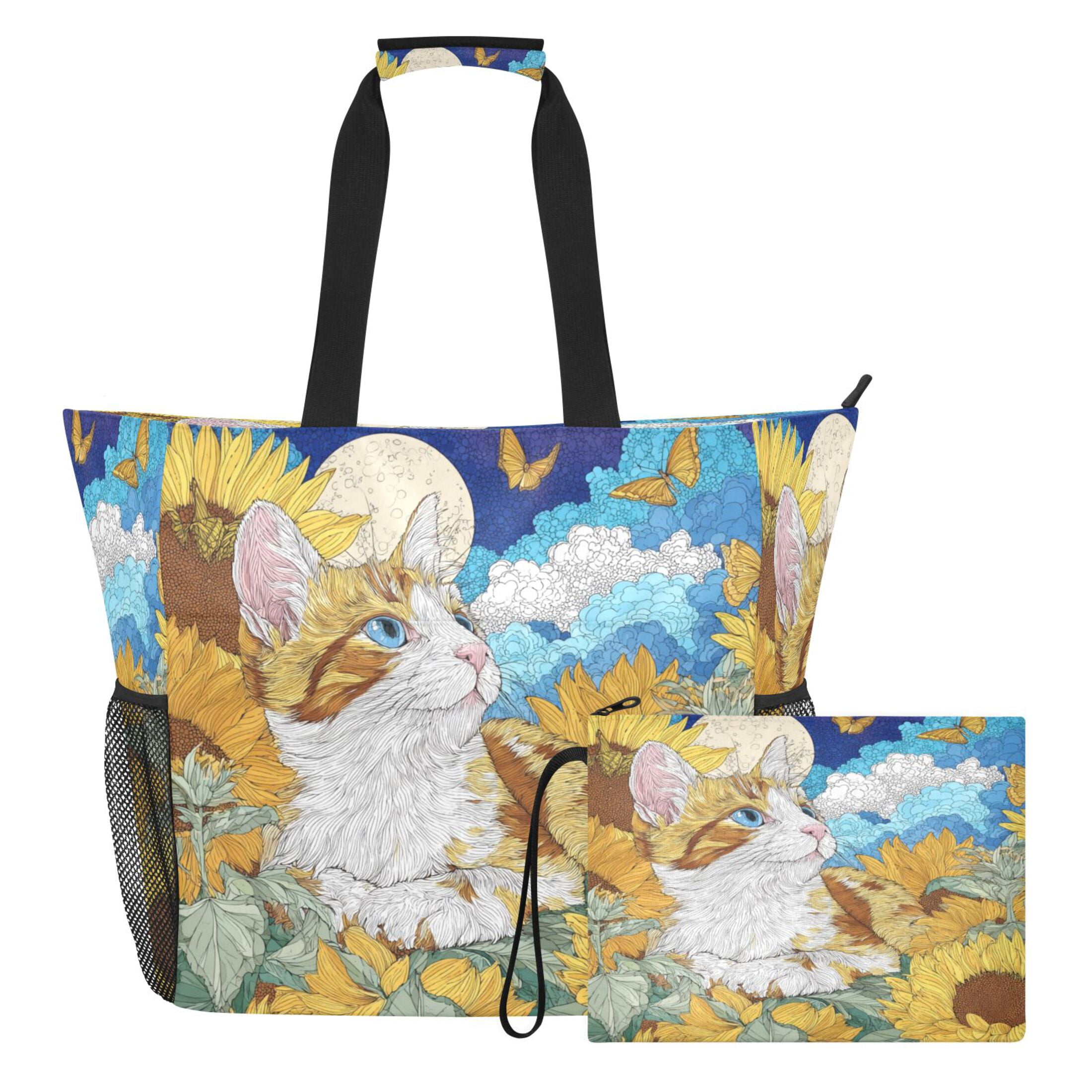 Beach Tote Bag with Waterproof Wet Pocket & Detachable Pouch for Pool ...