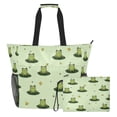 Beach Tote Bag with Waterproof Wet Pocket & Detachable Pouch for Pool ...