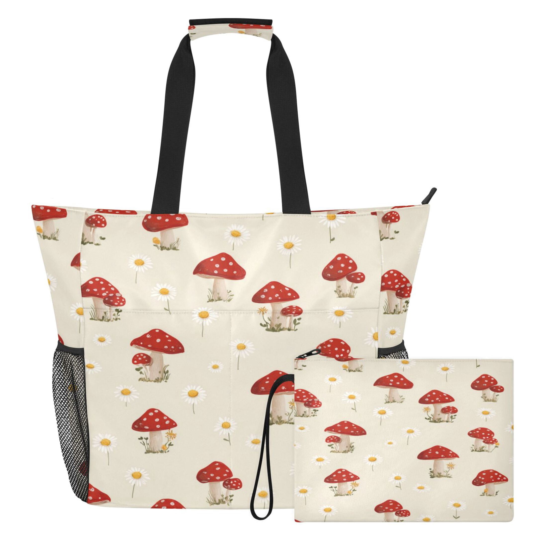 Beach Tote Bag with Waterproof Wet Pocket & Detachable Pouch for Pool ...
