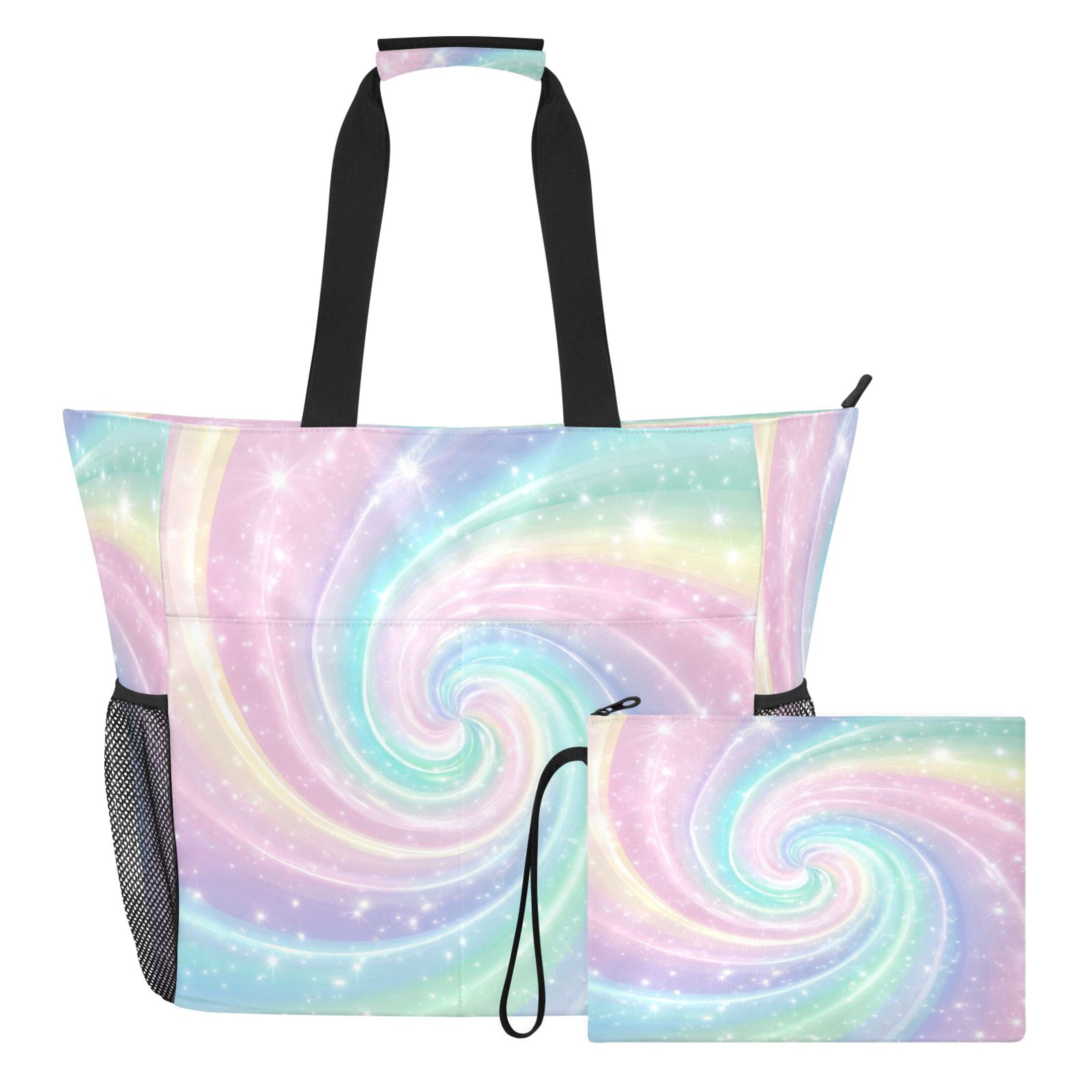 Beach Tote Bag with Waterproof Wet Pocket & Detachable Pouch for Pool ...
