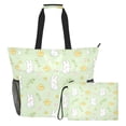 Beach Tote Bag with Waterproof Wet Pocket & Detachable Pouch for Pool ...