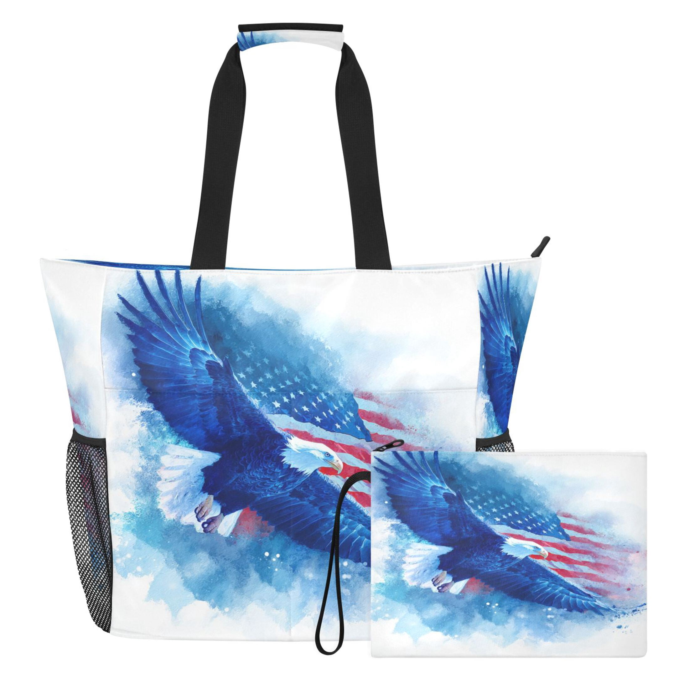 Beach Tote Bag with Waterproof Wet Pocket & Detachable Pouch for Pool ...