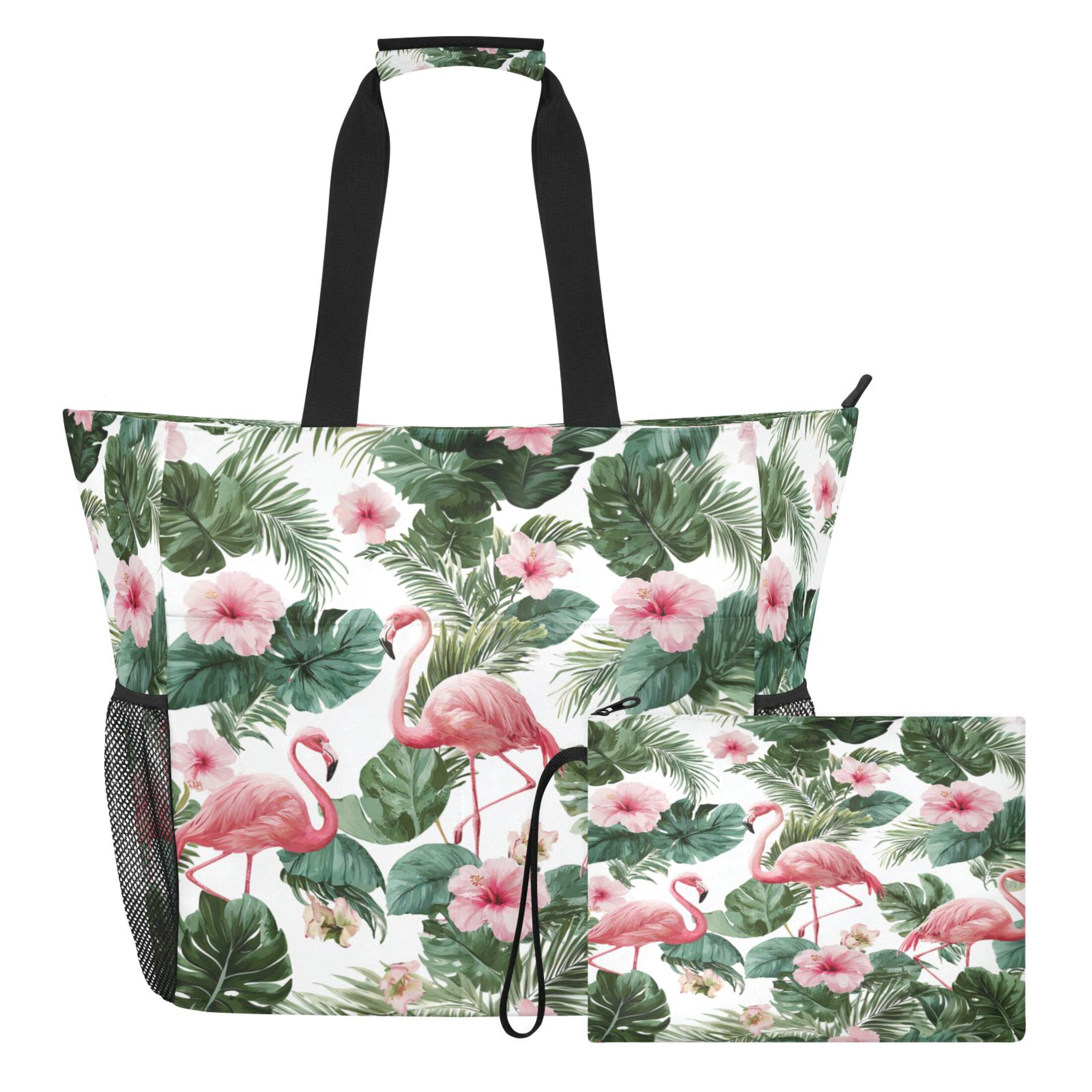 Beach Tote Bag with Waterproof Wet Pocket & Detachable Pouch for Pool ...