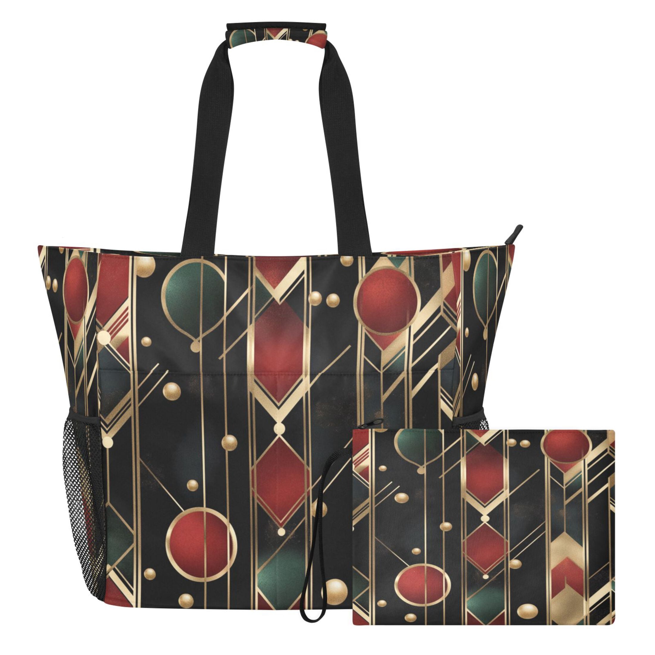 Beach Tote Bag with Waterproof Wet Pocket & Detachable Pouch for Pool ...