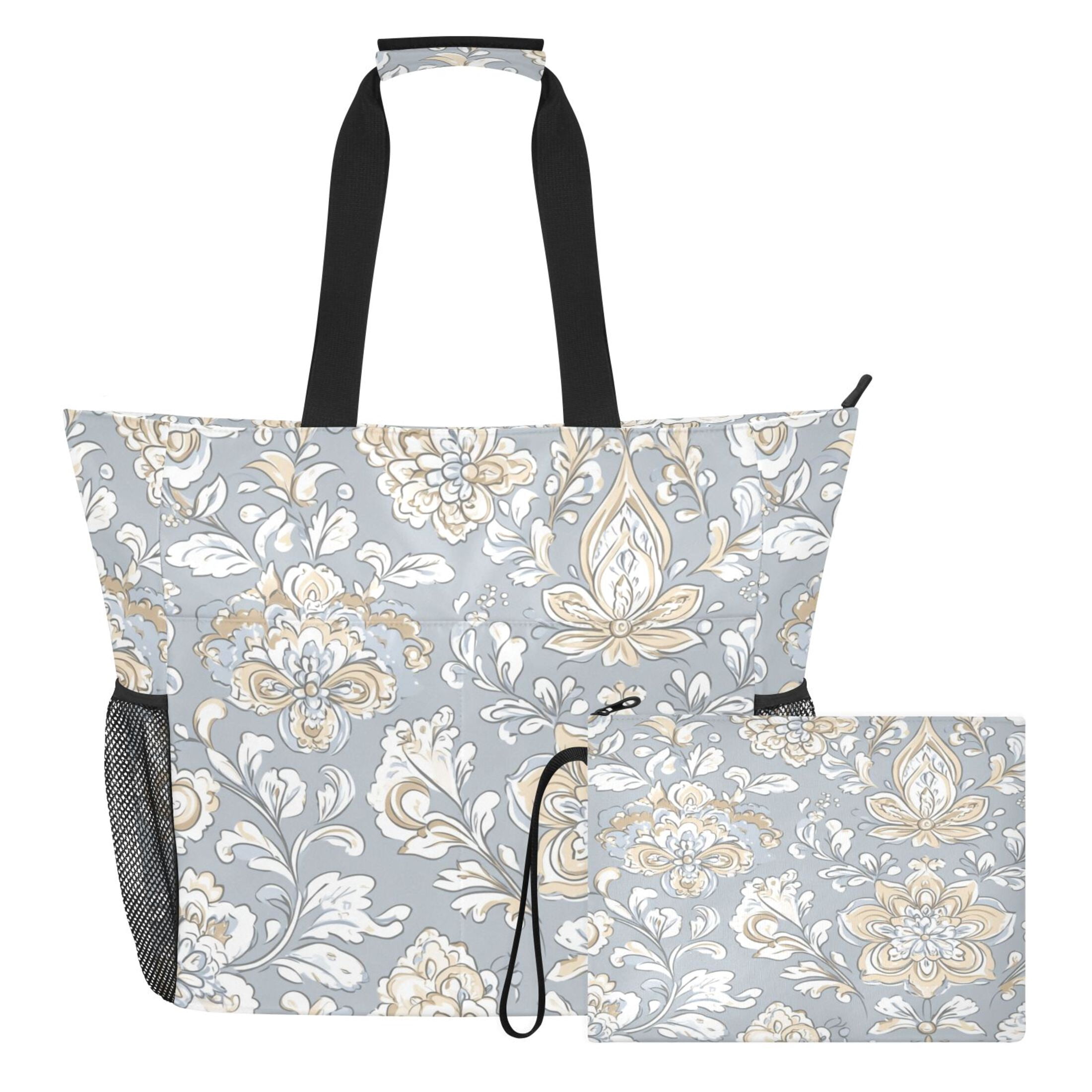 Beach Tote Bag with Waterproof Wet Pocket & Detachable Pouch for Pool ...