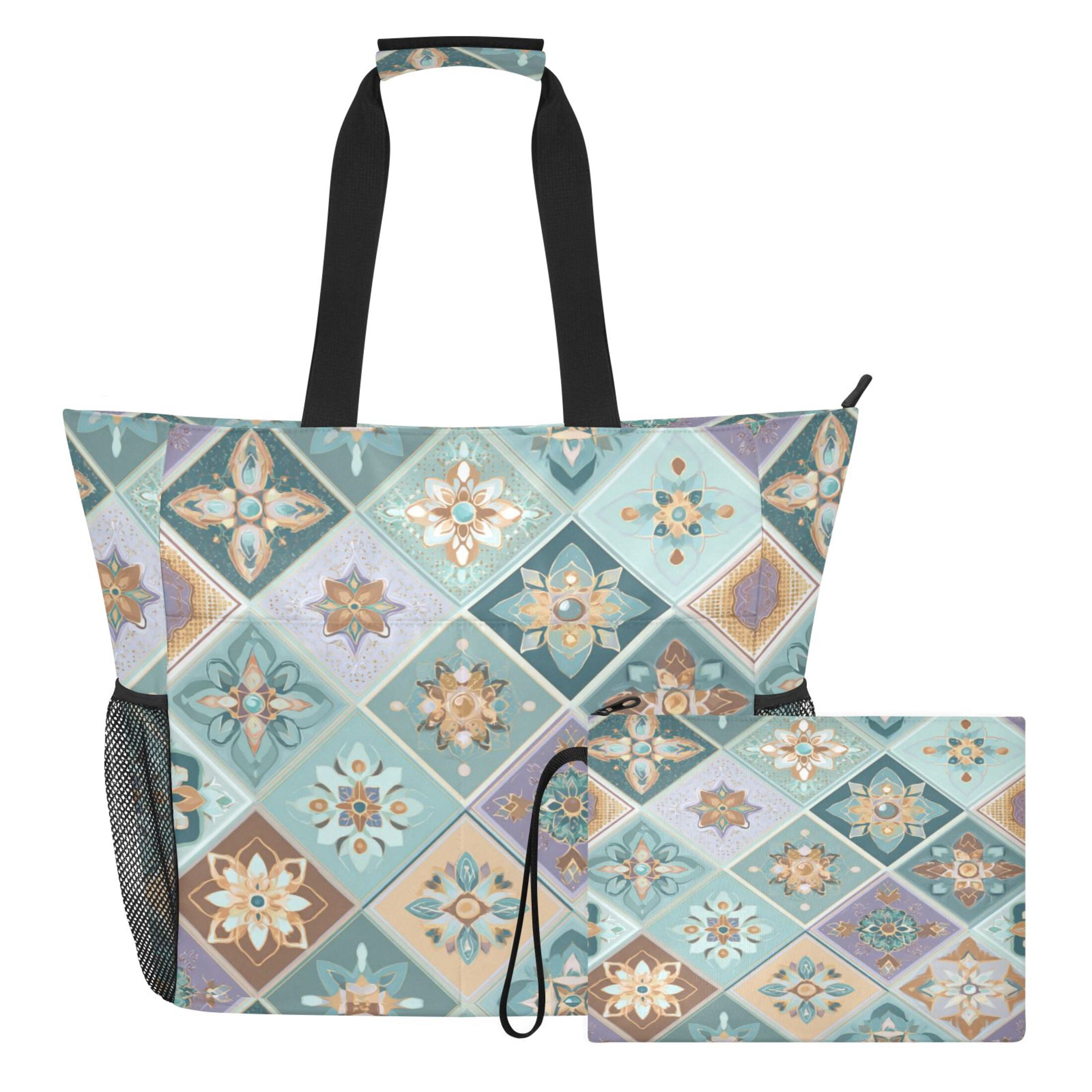 Beach Tote Bag with Waterproof Wet Pocket & Detachable Pouch for Pool ...