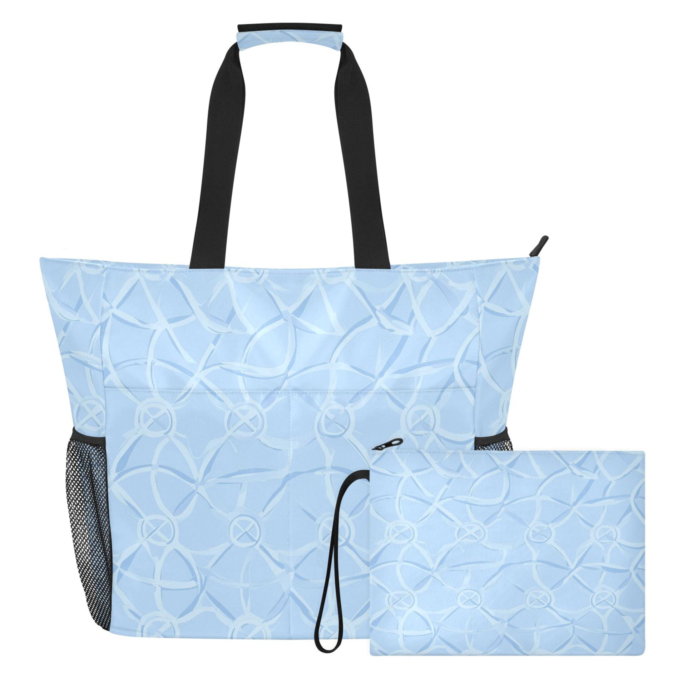 Beach Tote Bag with Waterproof Wet Pocket & Detachable Pouch for Pool ...