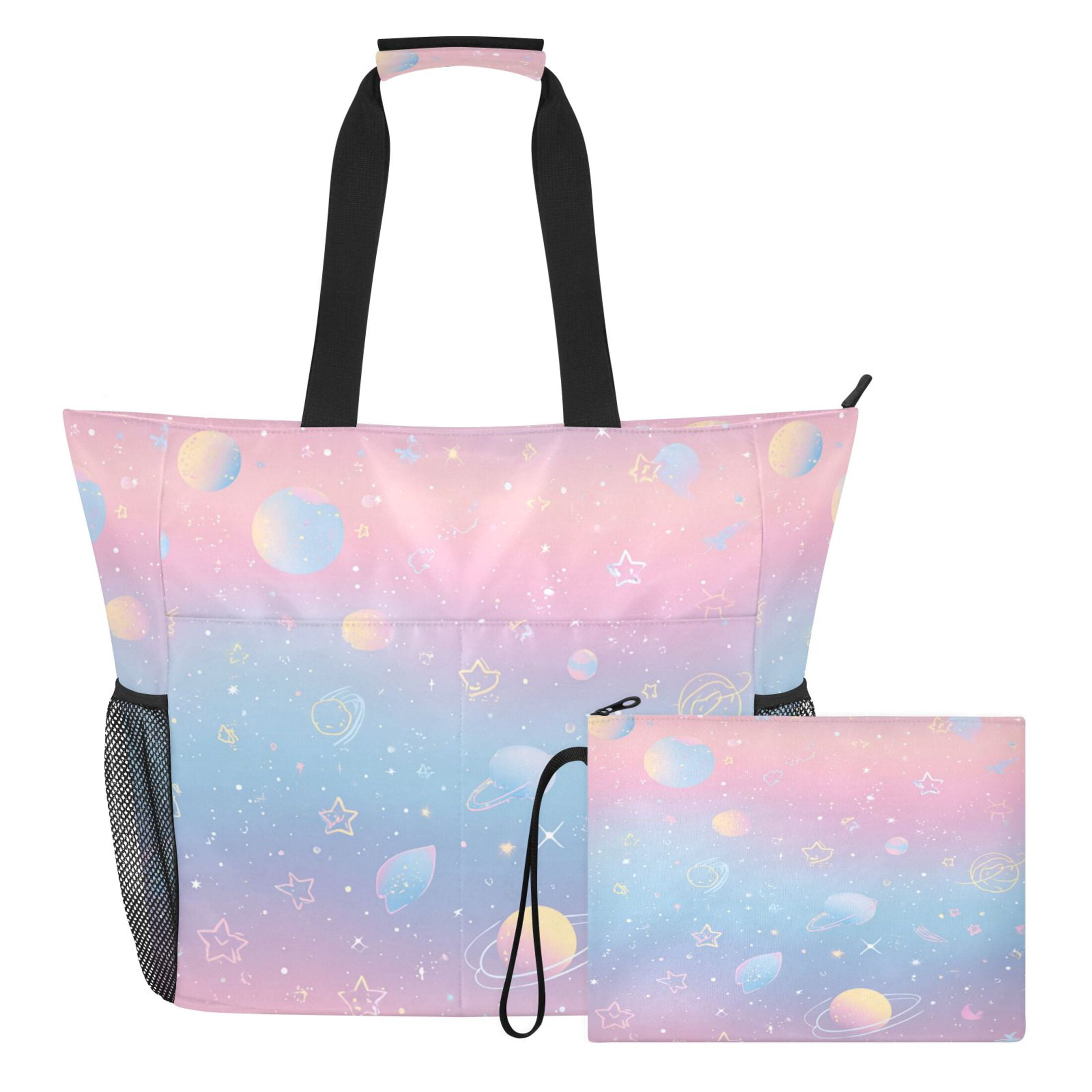 Beach Tote Bag with Waterproof Wet Pocket & Detachable Pouch for Pool ...