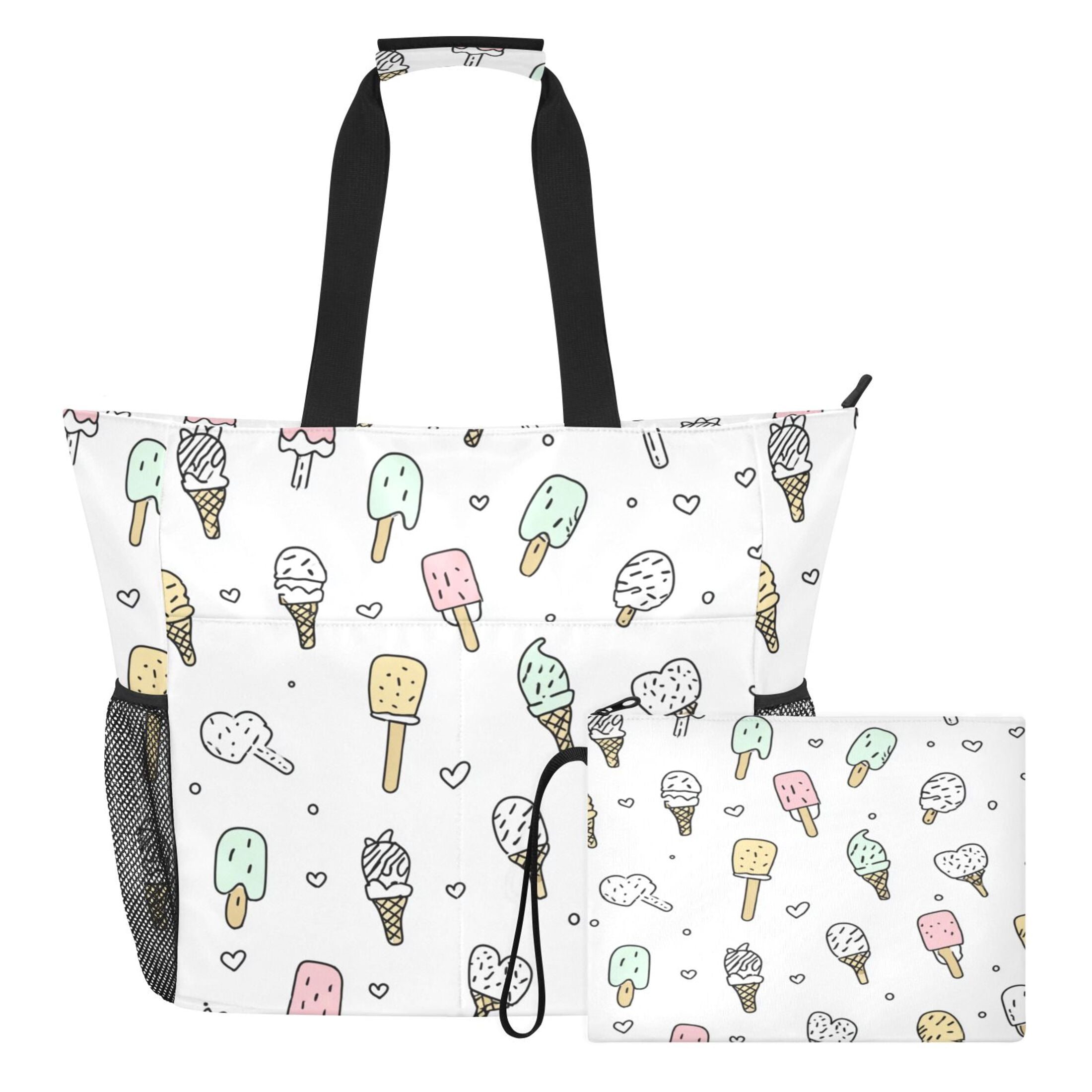 Beach Tote Bag with Waterproof Wet Pocket & Detachable Pouch for Pool ...