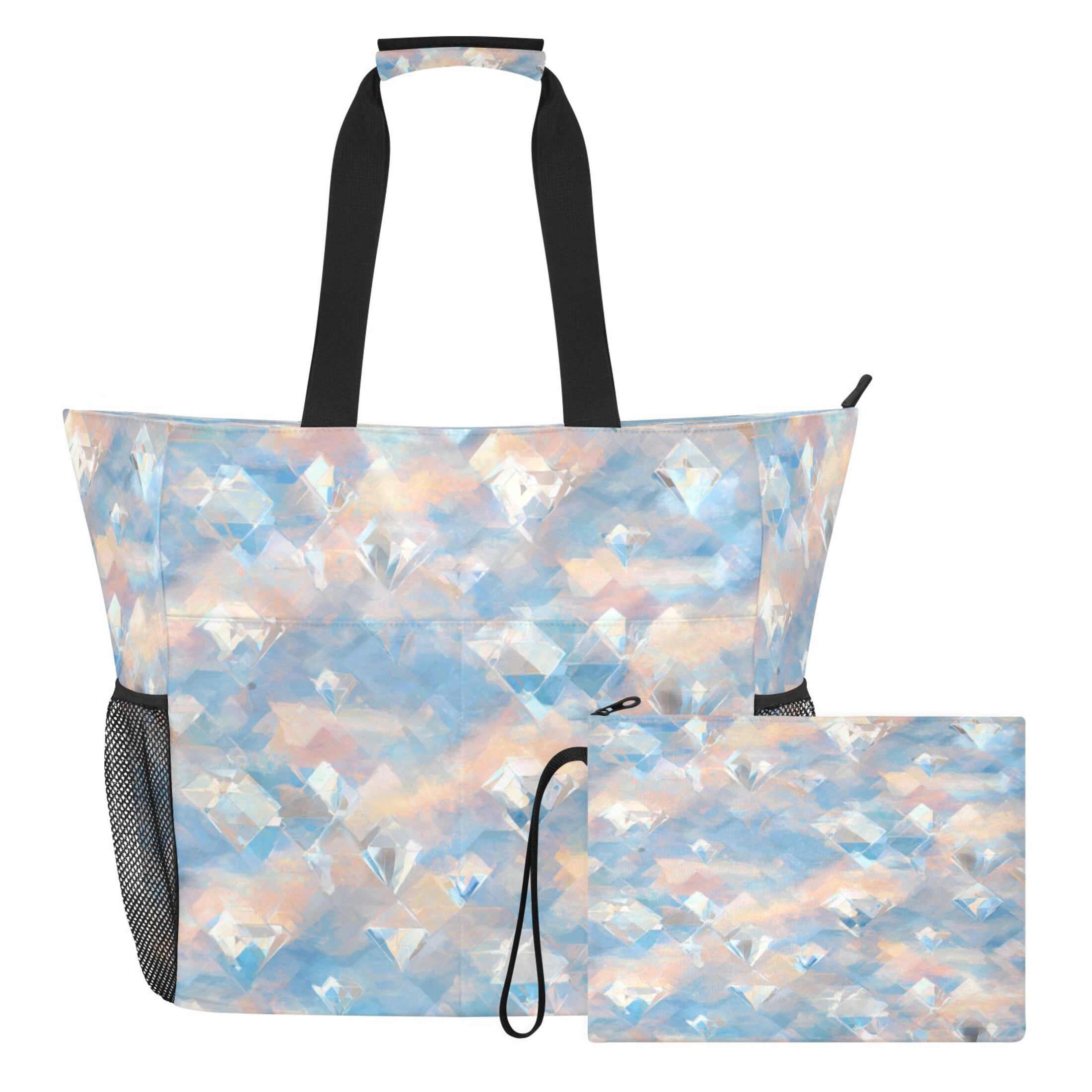 Beach Tote Bag with Waterproof Wet Pocket & Detachable Pouch for Pool ...