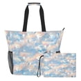 Beach Tote Bag with Waterproof Wet Pocket & Detachable Pouch for Pool ...