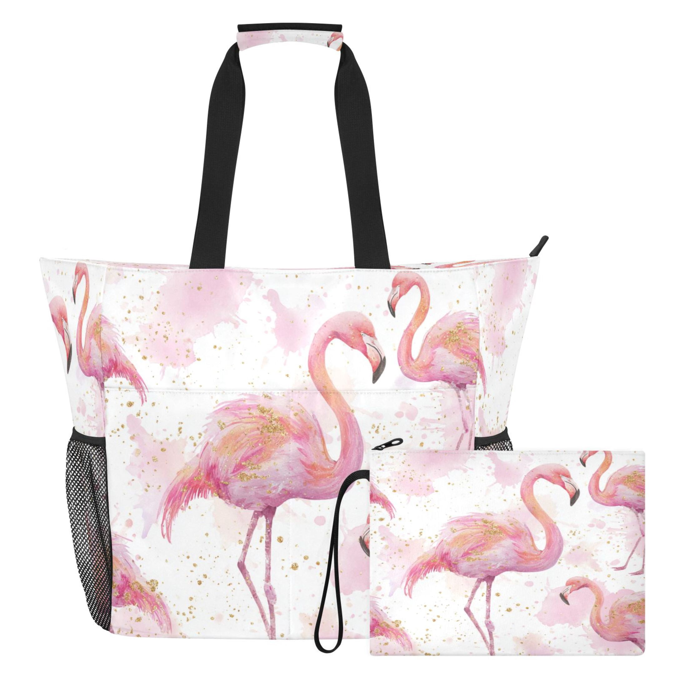 Beach Tote Bag with Waterproof Wet Pocket & Detachable Pouch for Pool ...