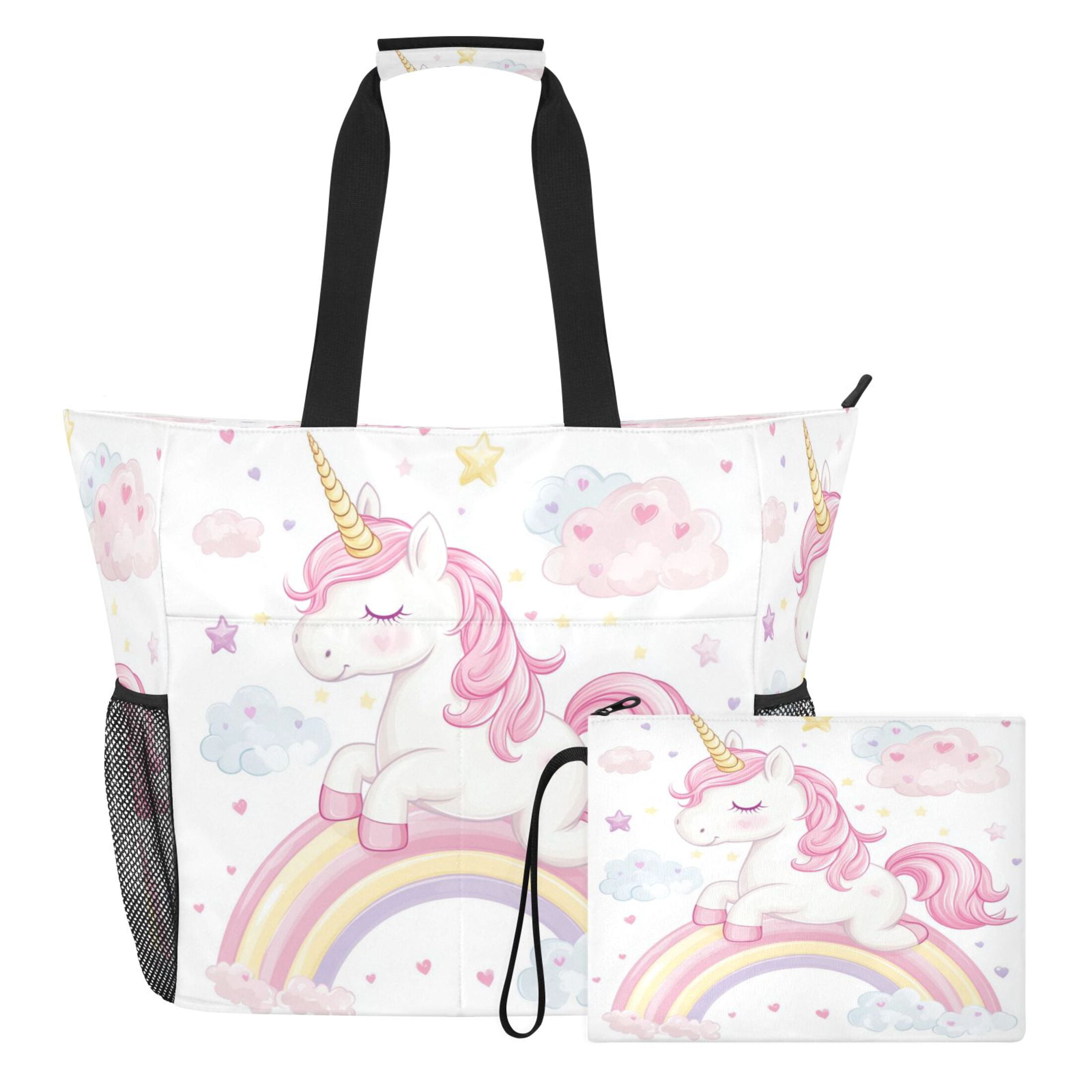 Beach Tote Bag with Waterproof Wet Pocket & Detachable Pouch for Pool ...