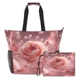 Beach Tote Bag with Waterproof Wet Pocket & Detachable Pouch for Pool ...