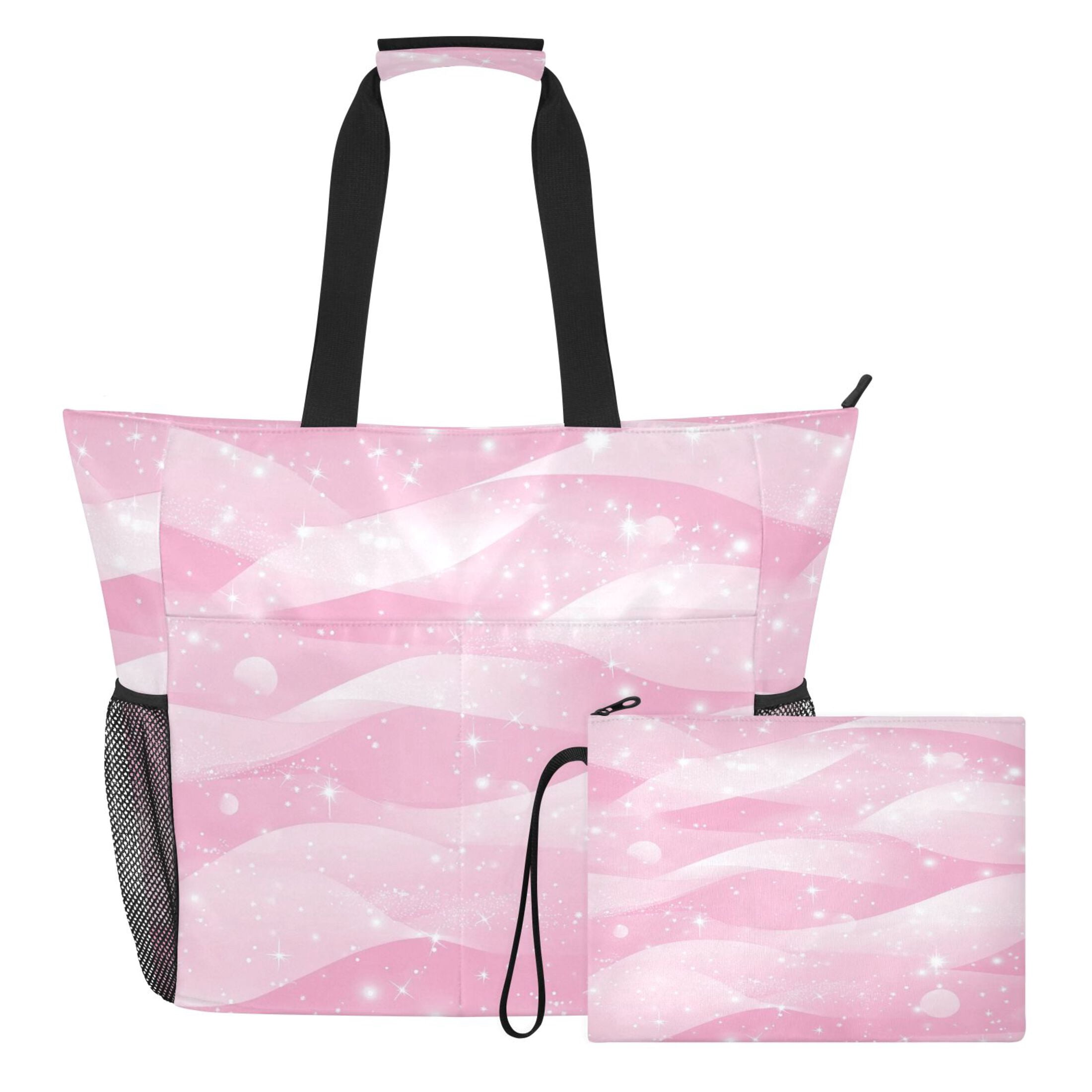Beach Tote Bag with Waterproof Wet Pocket & Detachable Pouch for Pool ...