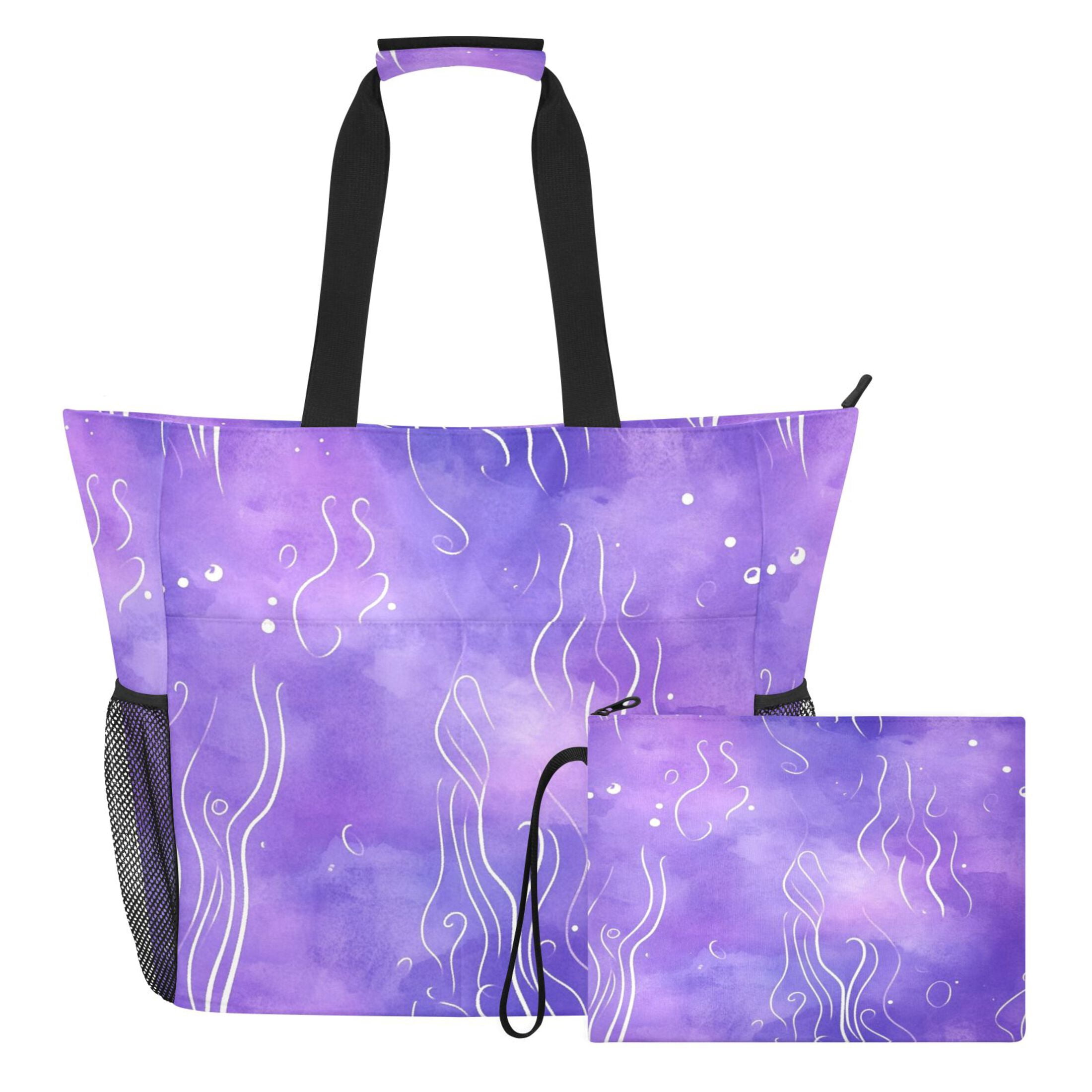 Beach Tote Bag with Waterproof Wet Pocket & Detachable Pouch for Pool ...