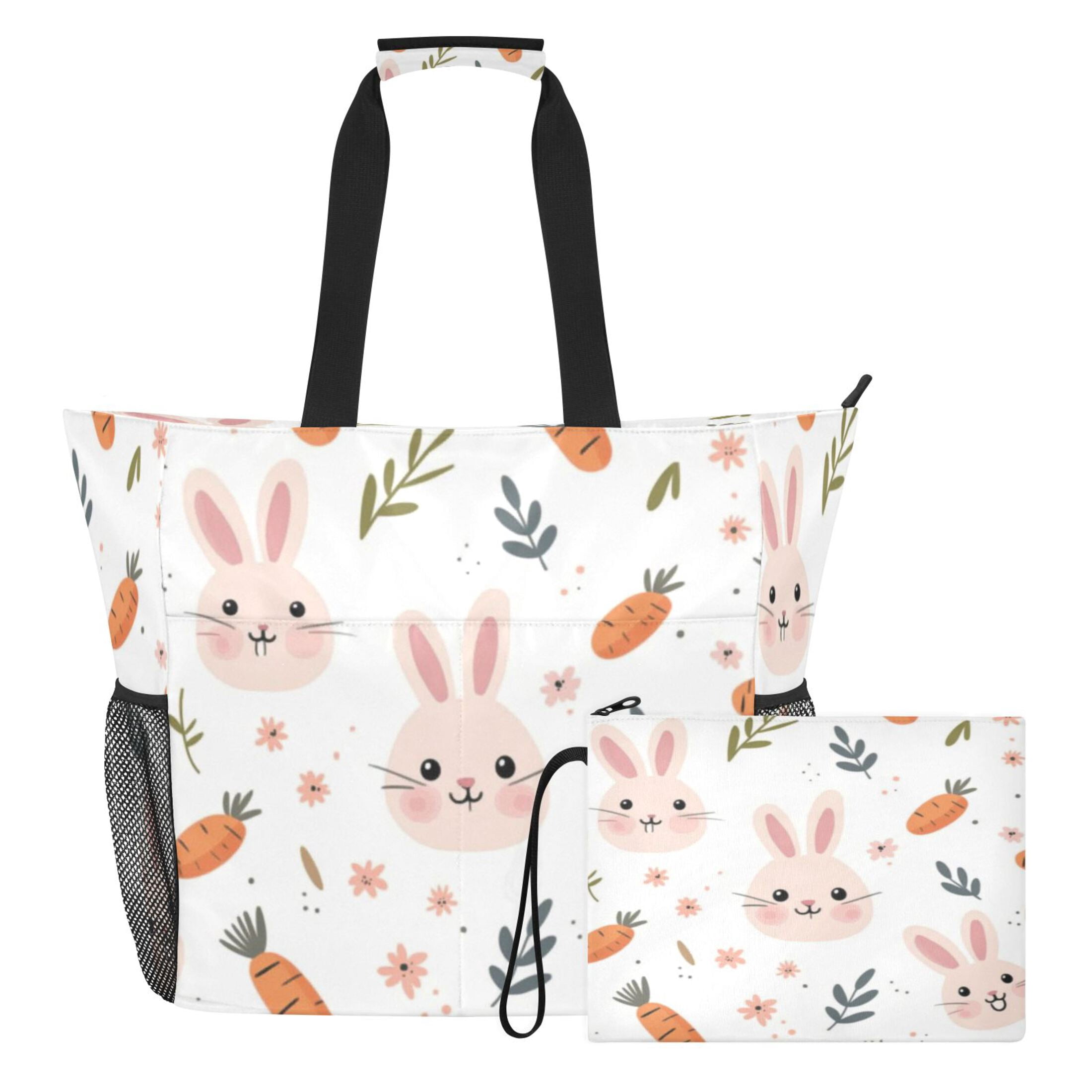 Beach Tote Bag with Waterproof Wet Pocket & Detachable Pouch for Pool ...