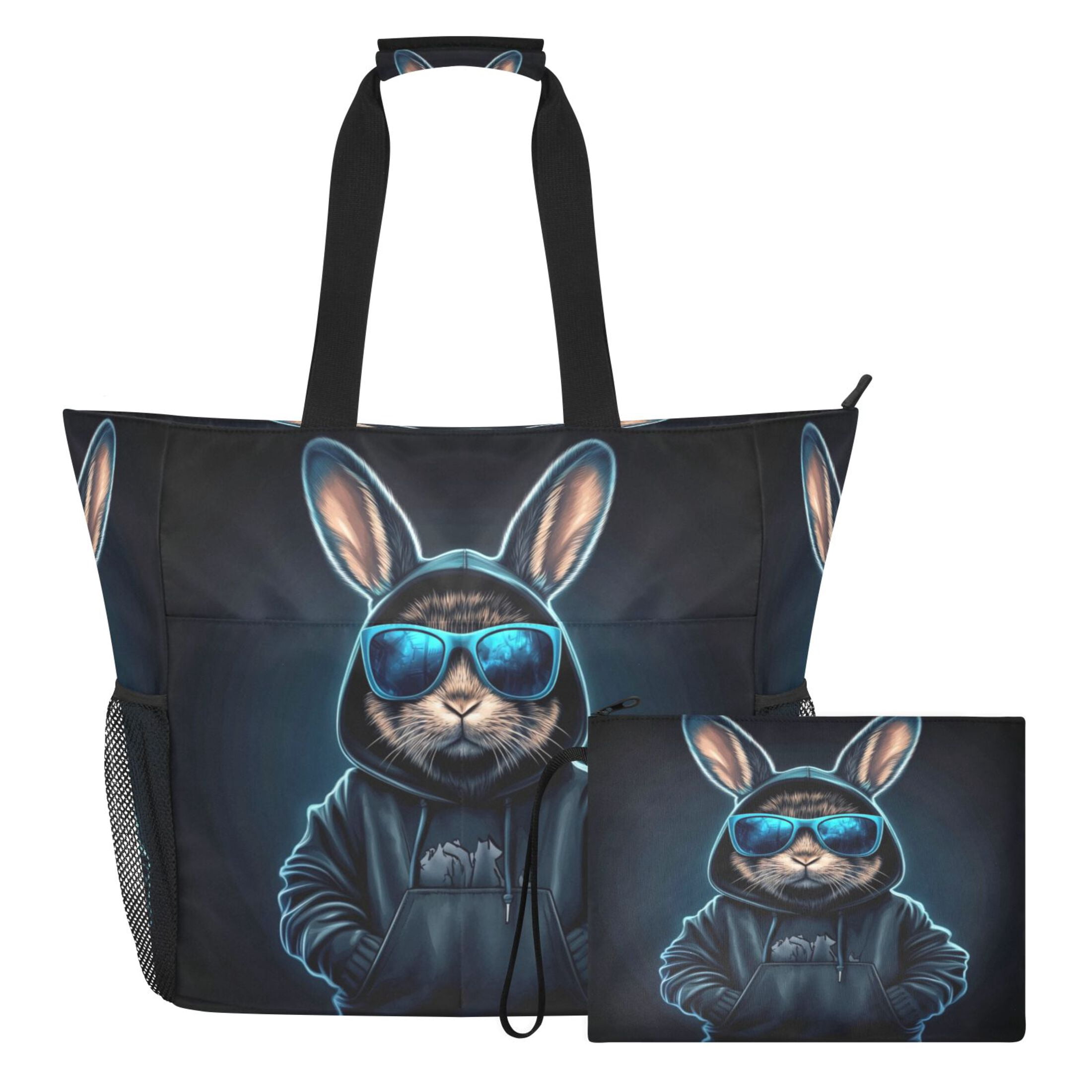 Beach Tote Bag with Waterproof Wet Pocket & Detachable Pouch for Pool ...