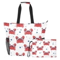 Beach Tote Bag with Waterproof Wet Pocket & Detachable Pouch for Pool ...