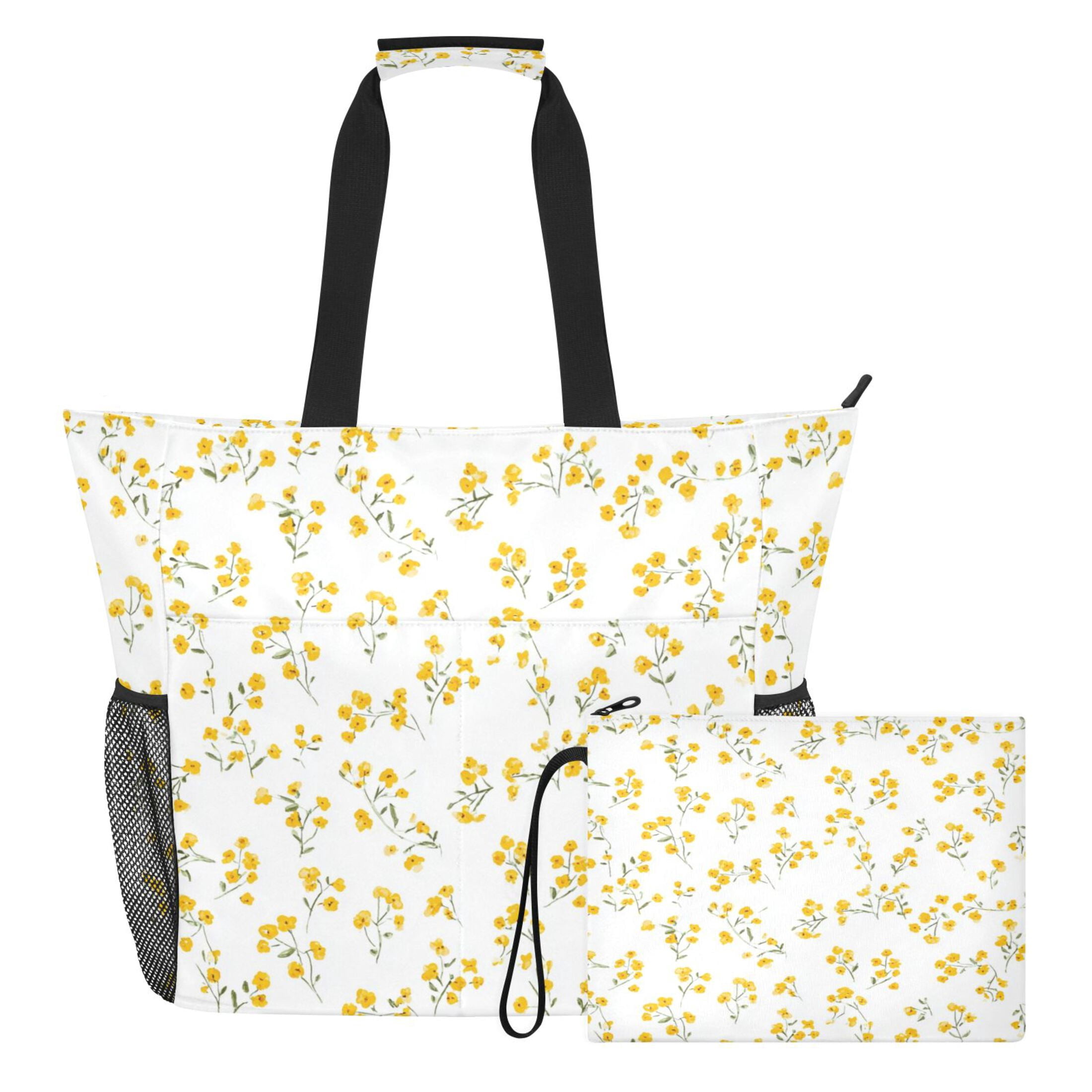 Beach Tote Bag with Waterproof Wet Pocket & Detachable Pouch for Pool ...