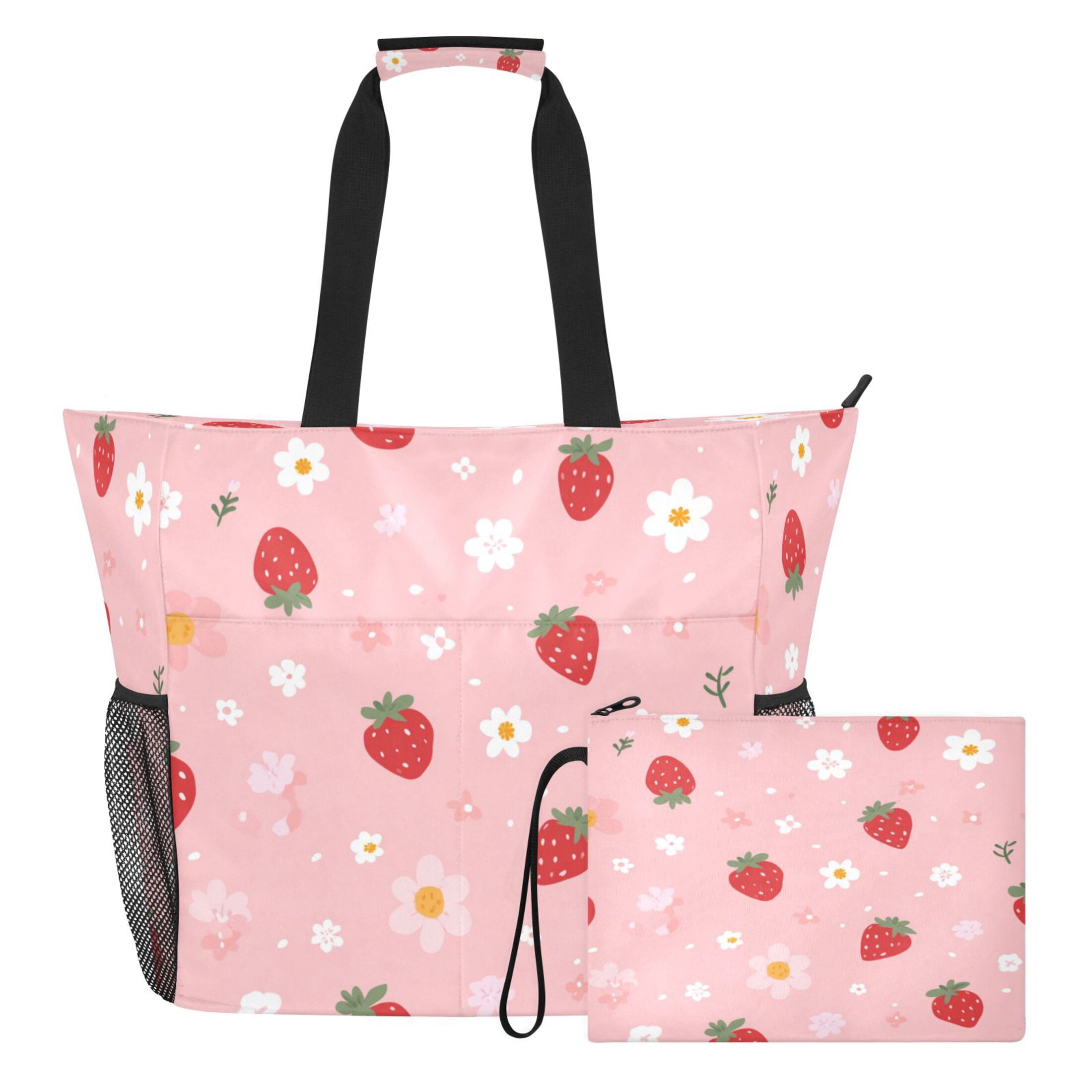 Beach Tote Bag with Waterproof Wet Pocket & Detachable Pouch for Pool ...
