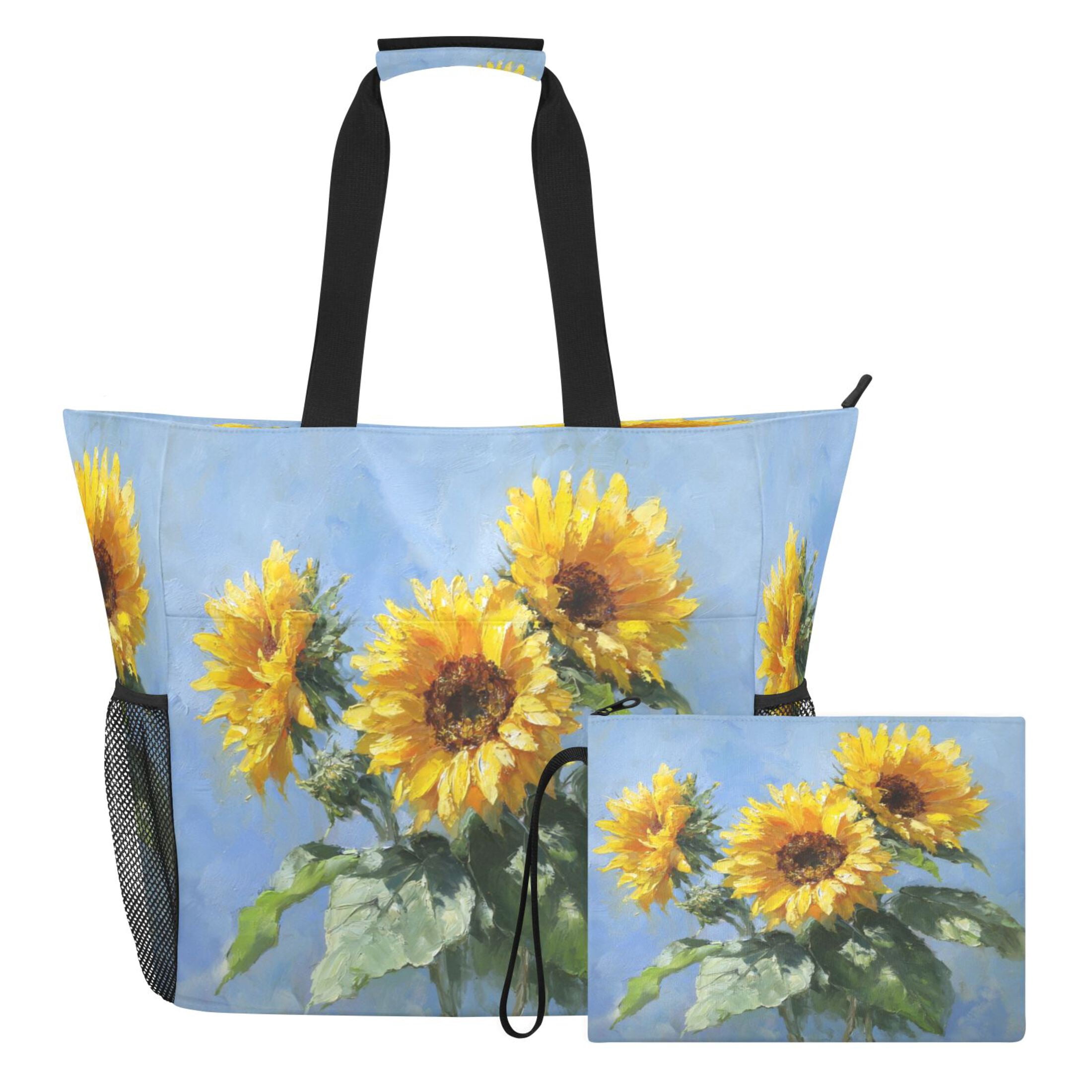 Beach Tote Bag with Waterproof Wet Pocket & Detachable Pouch for Pool ...
