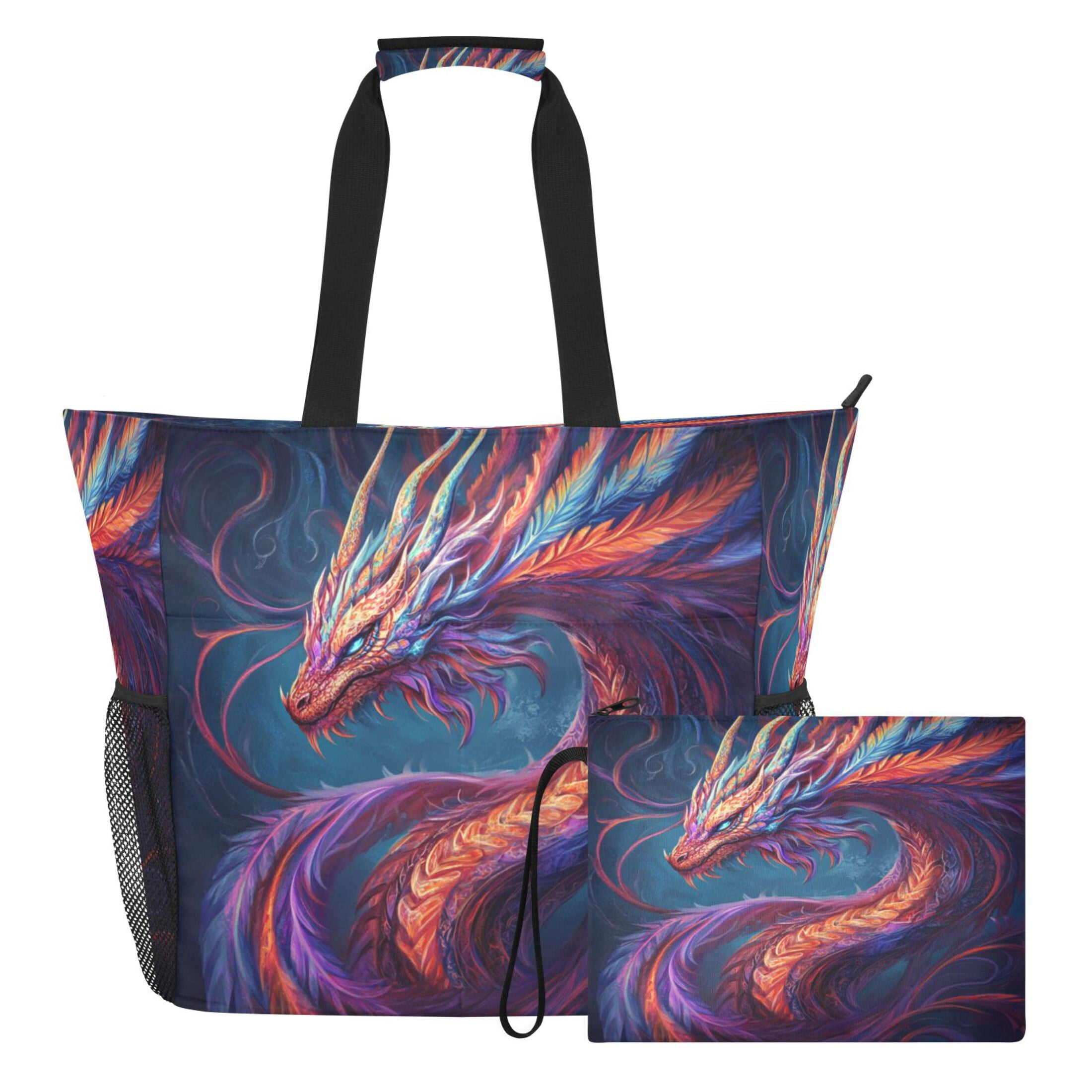Beach Tote Bag with Waterproof Wet Pocket & Detachable Pouch for Pool ...