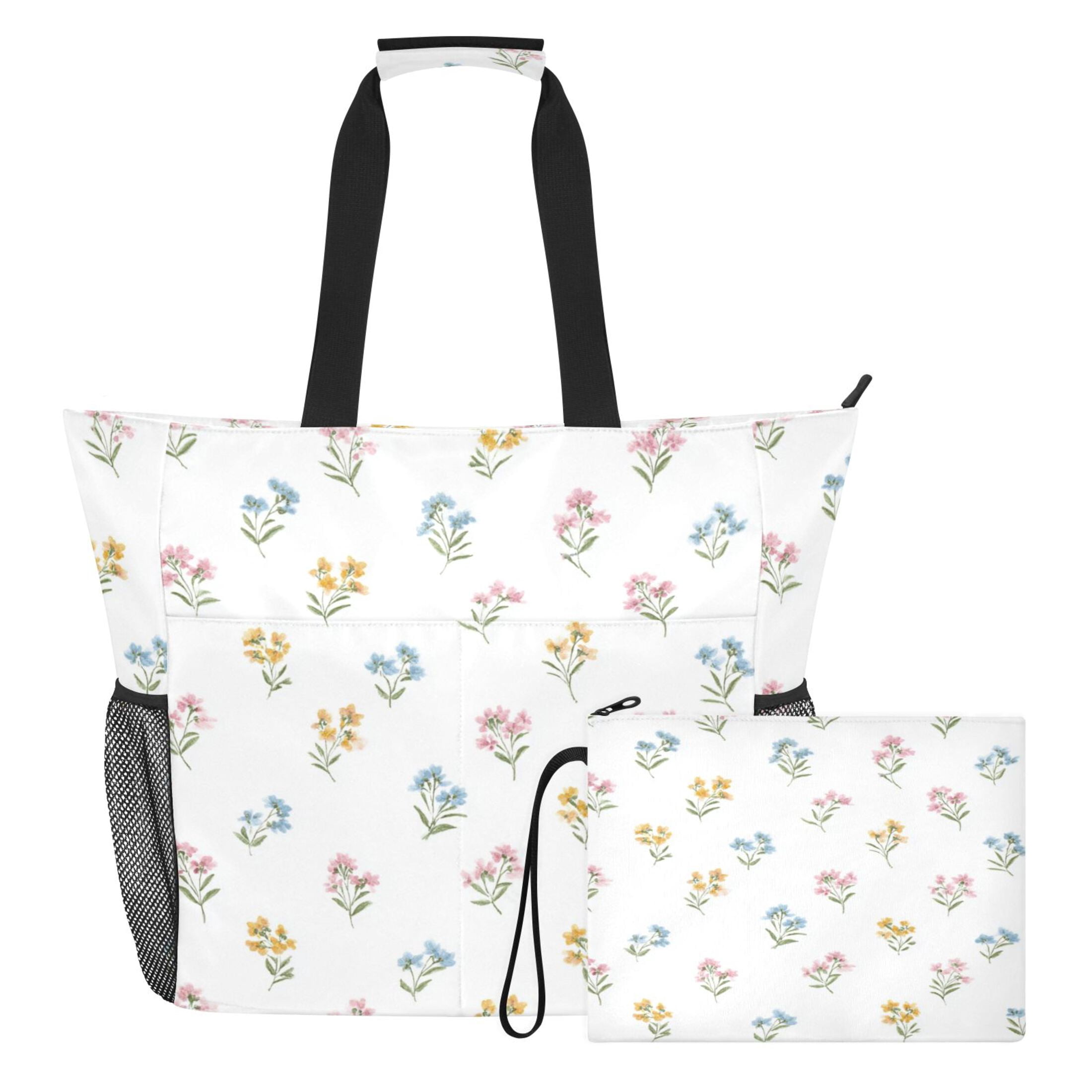 Beach Tote Bag with Waterproof Wet Pocket & Detachable Pouch for Pool ...