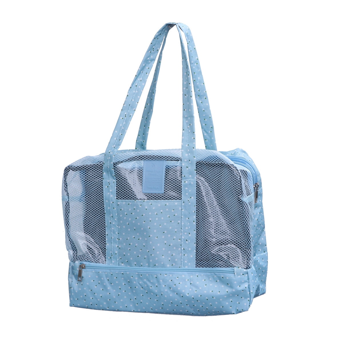 Beach Tote Bags with Dry Wet Separation Area Floral Bag Travel Pouch ...