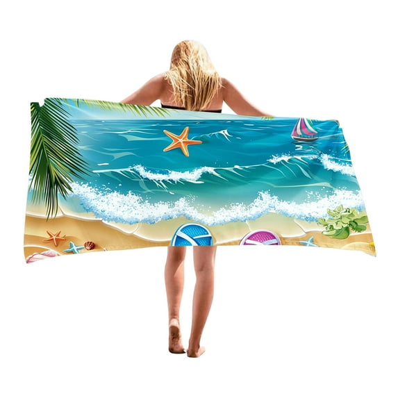 Beach Towel, Boho Printed Bath Towel for Women, Bohemian Tropical ...