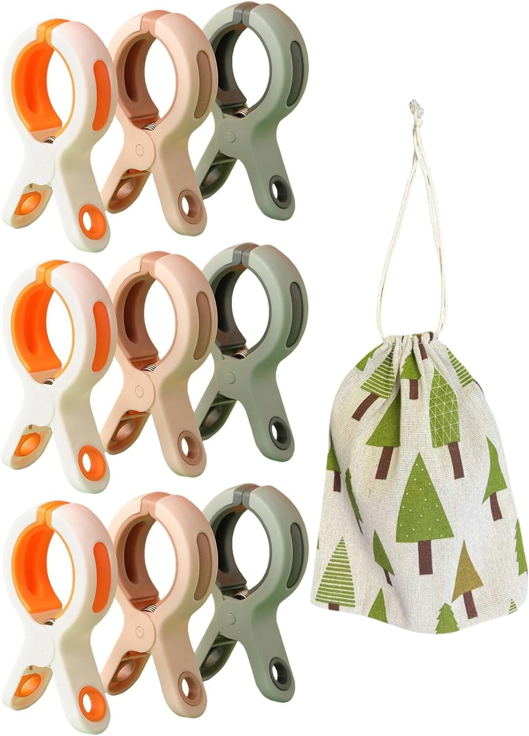 Beach Towel Clips for Chairs – 9 Pack Heavy Duty Plastic Clamps for ...