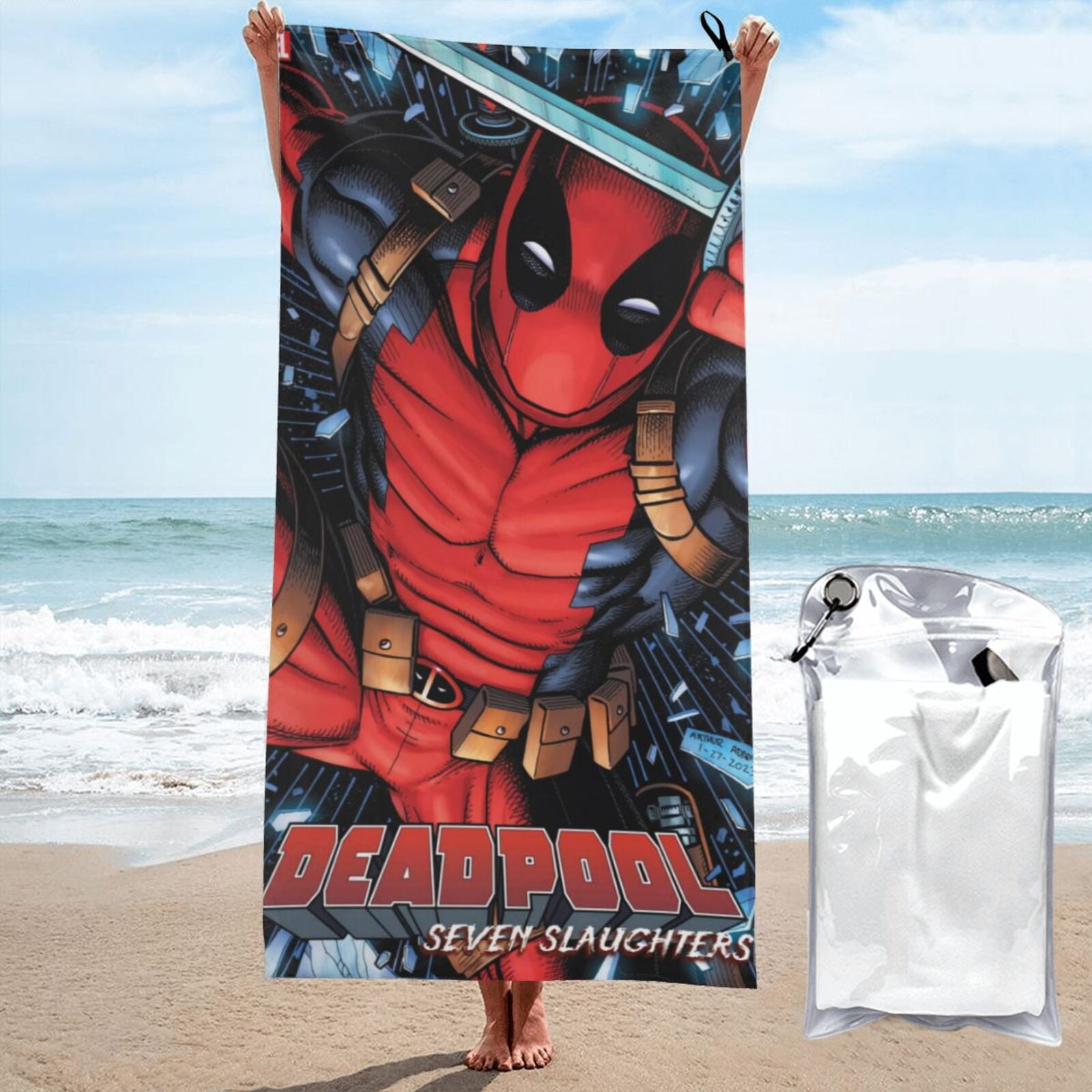 Beach Towel Deadpool Towel Decor Stuff Quick Dry Super Absorbent Towel ...