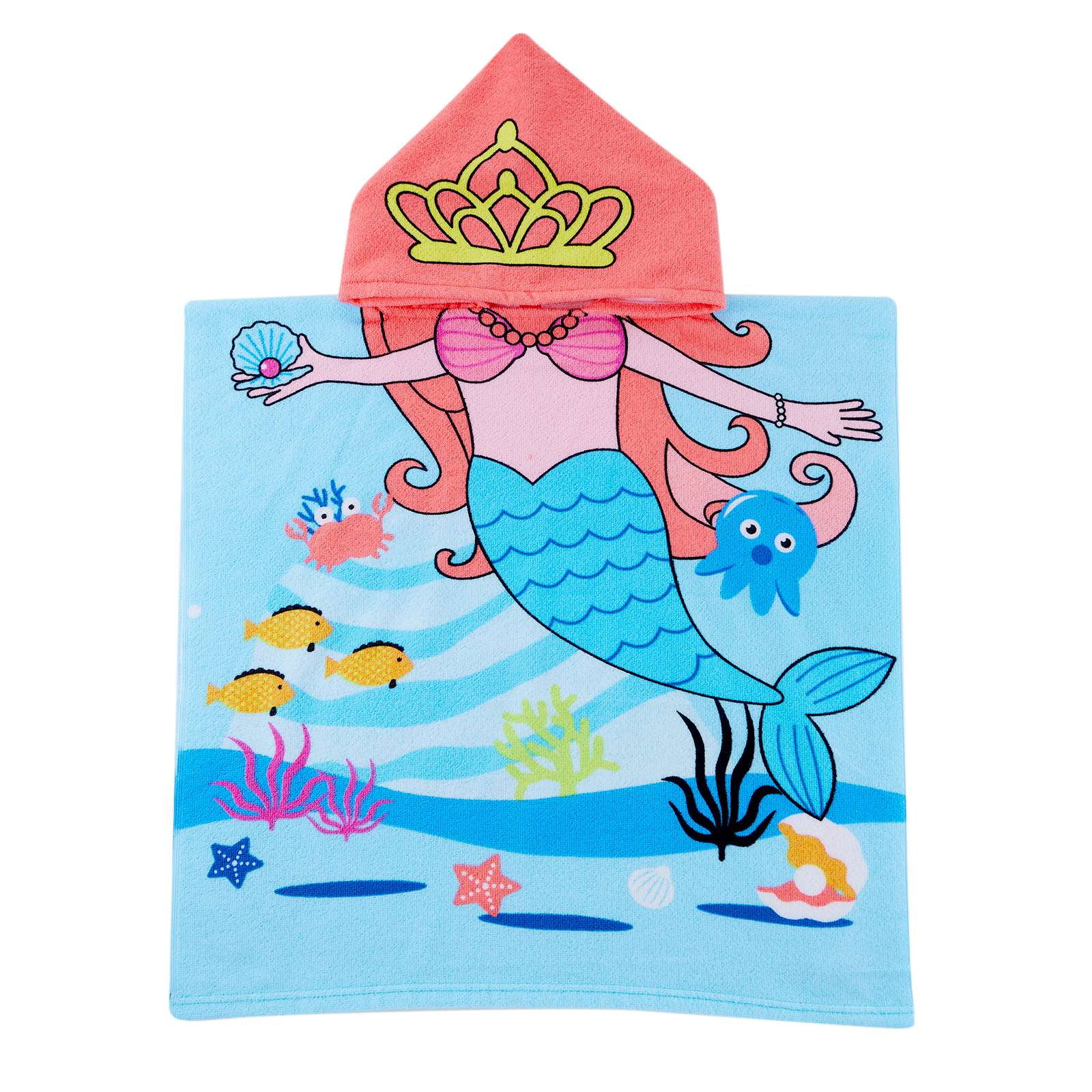 Beach Towel with Hood Soft Microfiber Swim Cover-ups for 2-7 Years Boys ...