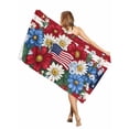 Beach Towel-Independence Day Blossom Flower Microfiber Absorbent Quick ...