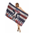 Beach Towel-Independence Day Farm Cow Knot Microfiber Absorbent Quick ...