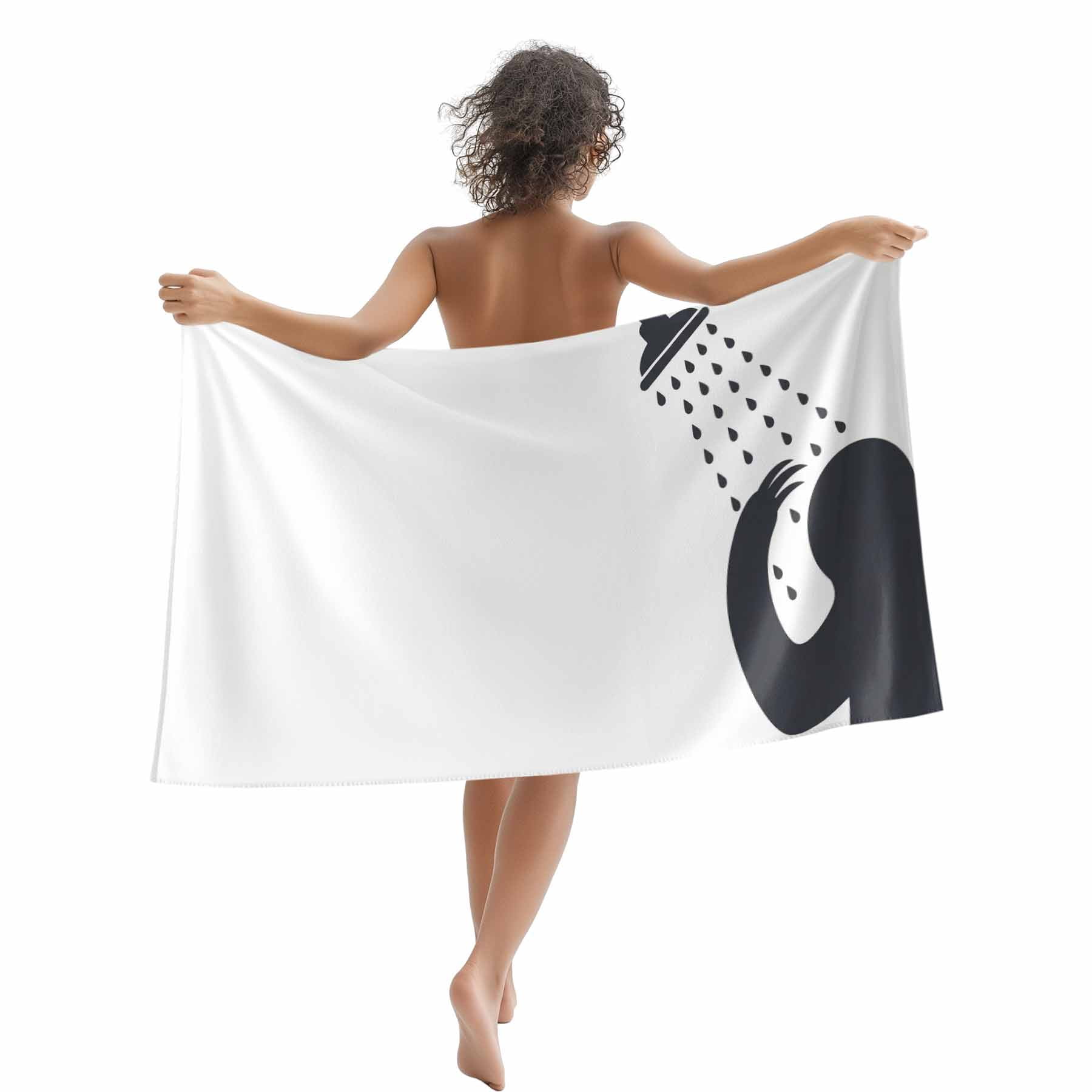 Beach Towel Lazy Sloth Shower Bath Pool Towels Funny Animal Shadow ...