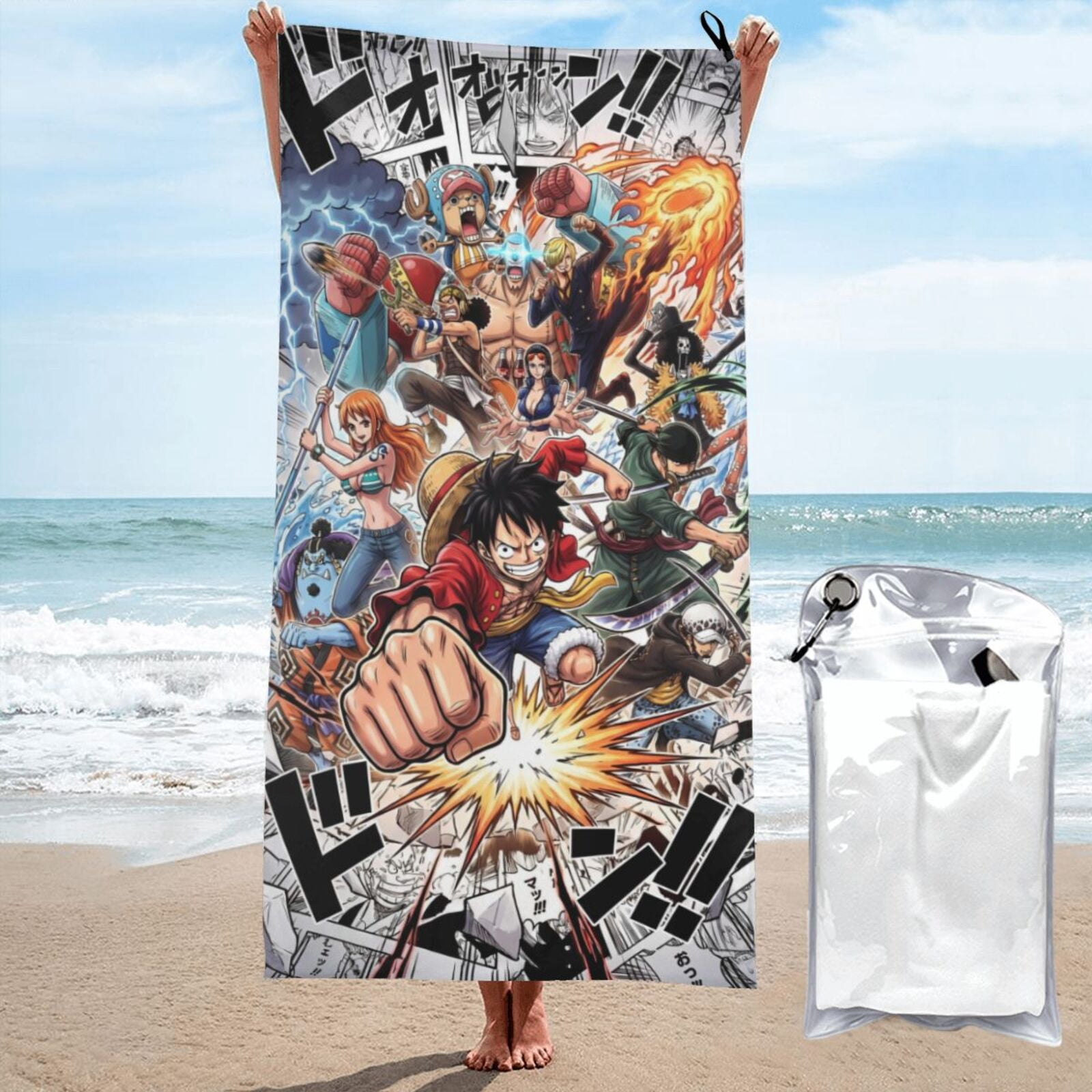 Beach Towel Luffy Zoro Sanji Nami Towel Decor Stuff Quick Dry Super ...