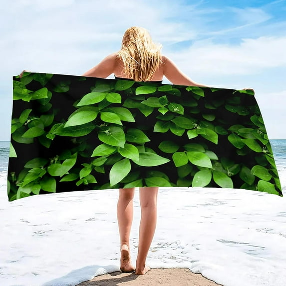 Beach Towel Maple Leaves Pattern for Bath, Pool, Camping, Travel Towel ...