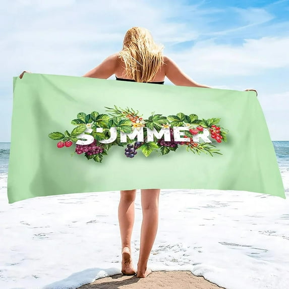 Beach Towel Microfiber Summer Extra Large Towels Overd Sand Free Soft ...
