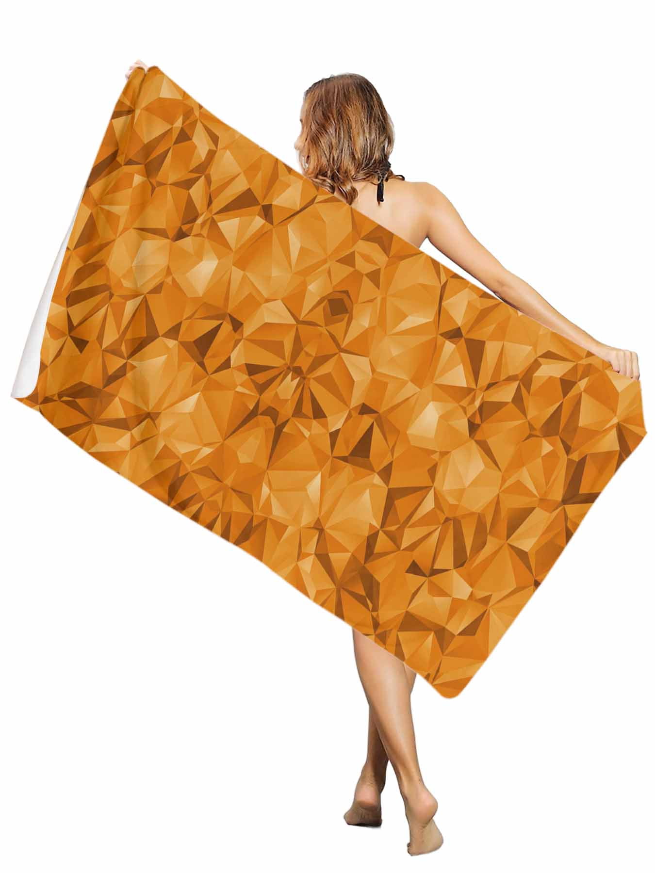 Beach Towel Modern Artificial Bath Pool Towels Orange Abstract Art ...