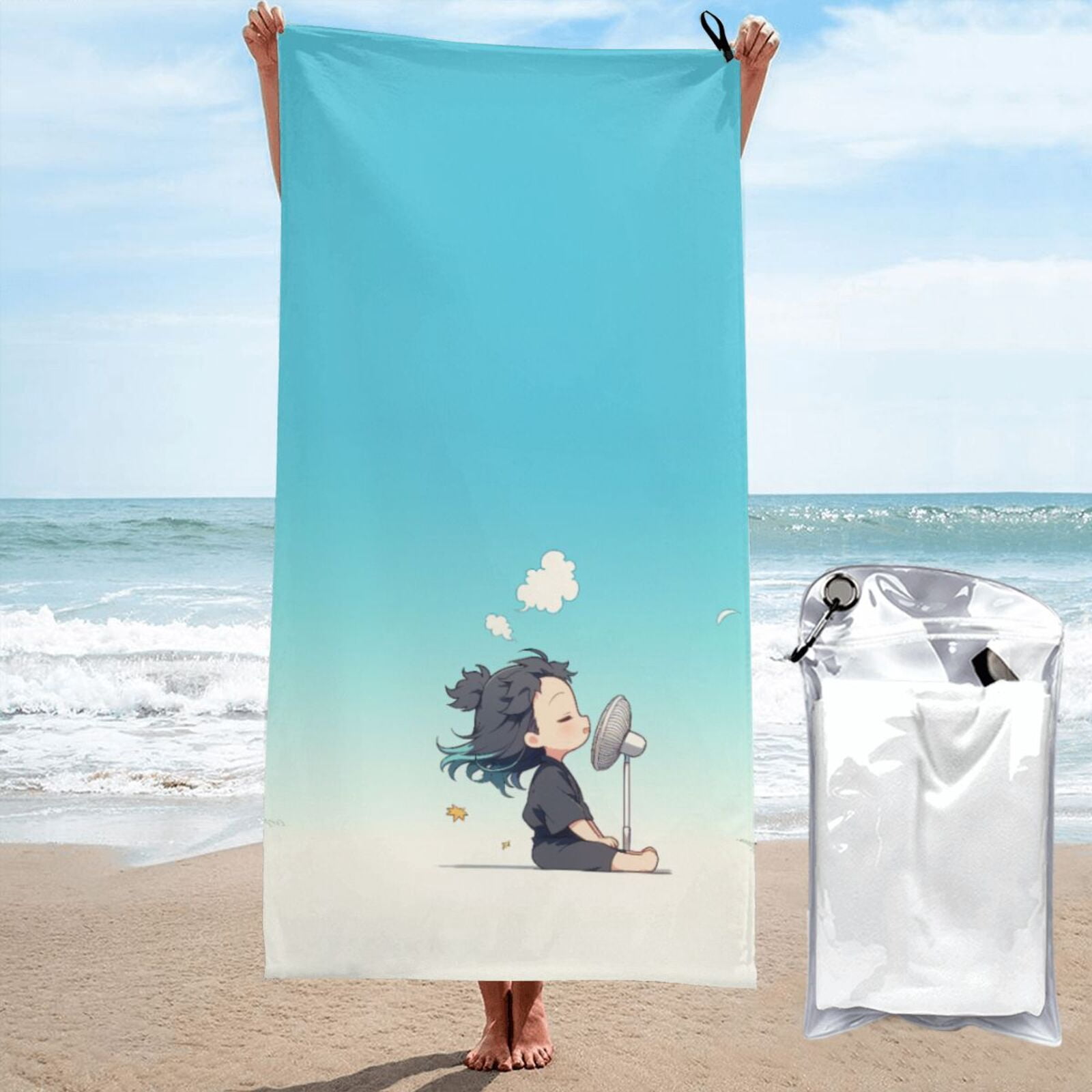 Beach Towel Muichiro Tokito Towel Decor Stuff Quick Dry Super Absorbent ...