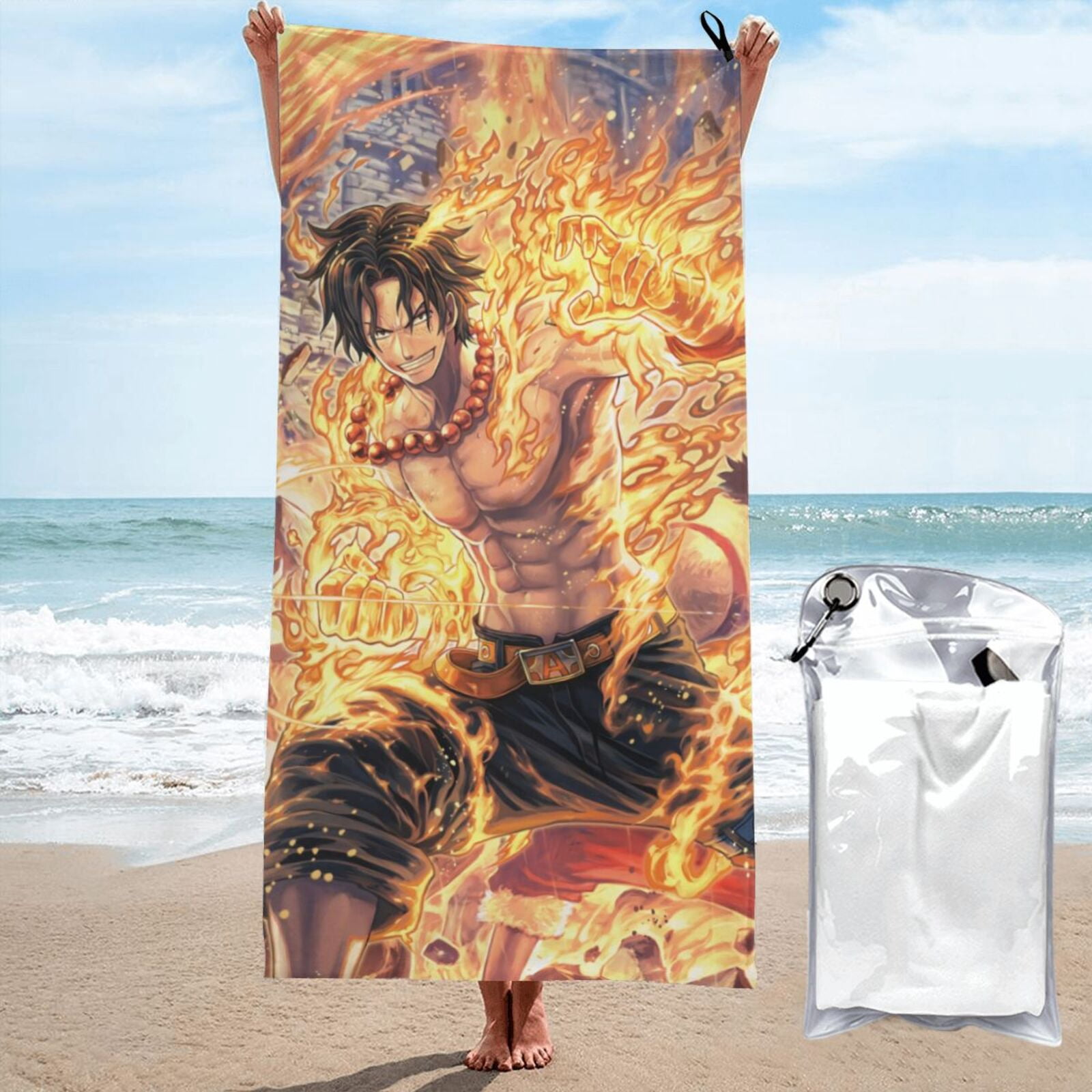 Beach Towel One Piece Portgas D Ace Towel Decor Stuff Quick Dry Super ...