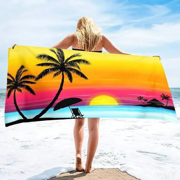 Beach Towel Overd,Thick Sand Free Microfiber Beach Towel, Super ...