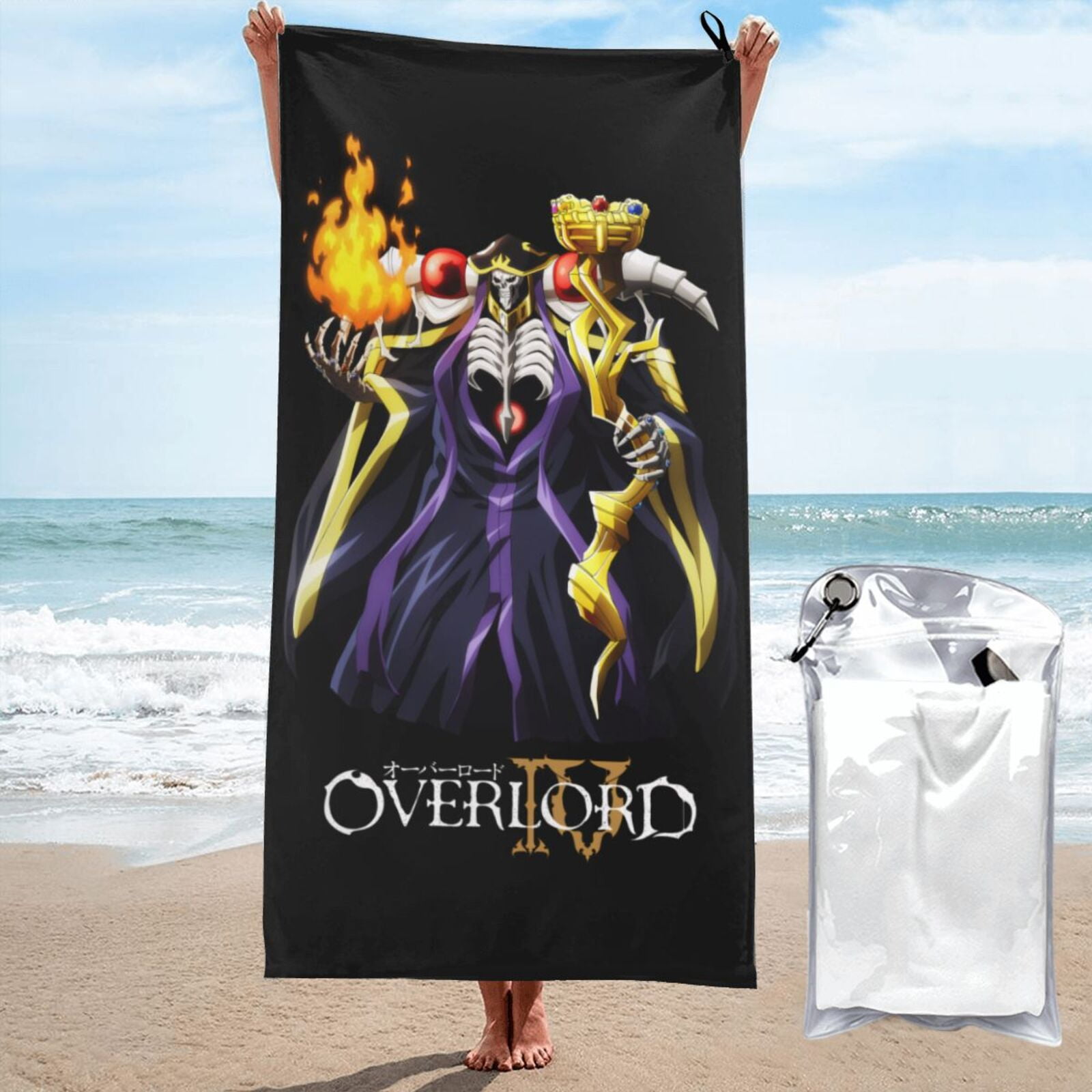 Beach Towel Overlord Ainz Ooal Gown Towel Decor Stuff Quick Dry Super ...
